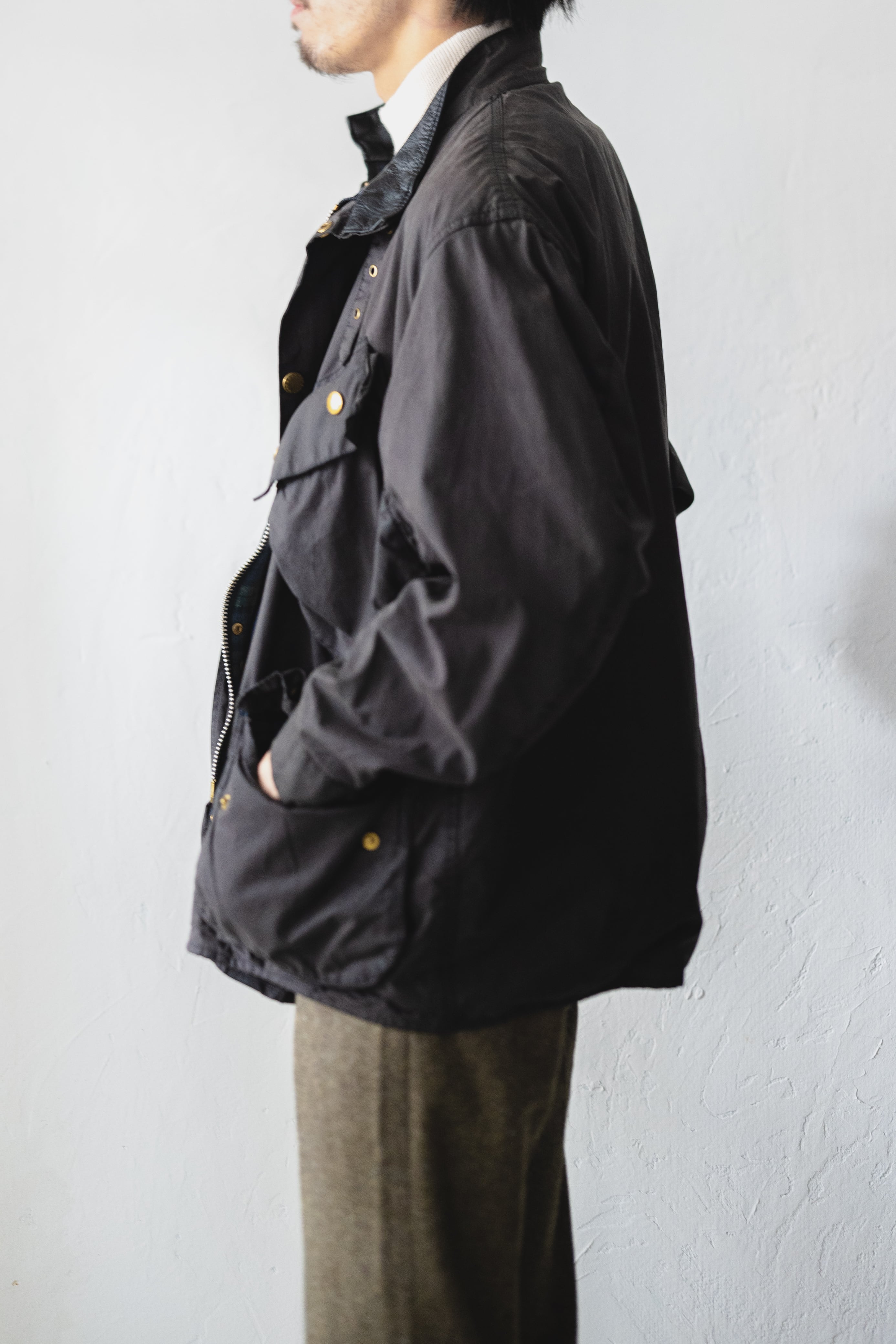 90's] "Barbour" BEACON Waxed Cotton Motorcycle Jacket | recollection ...