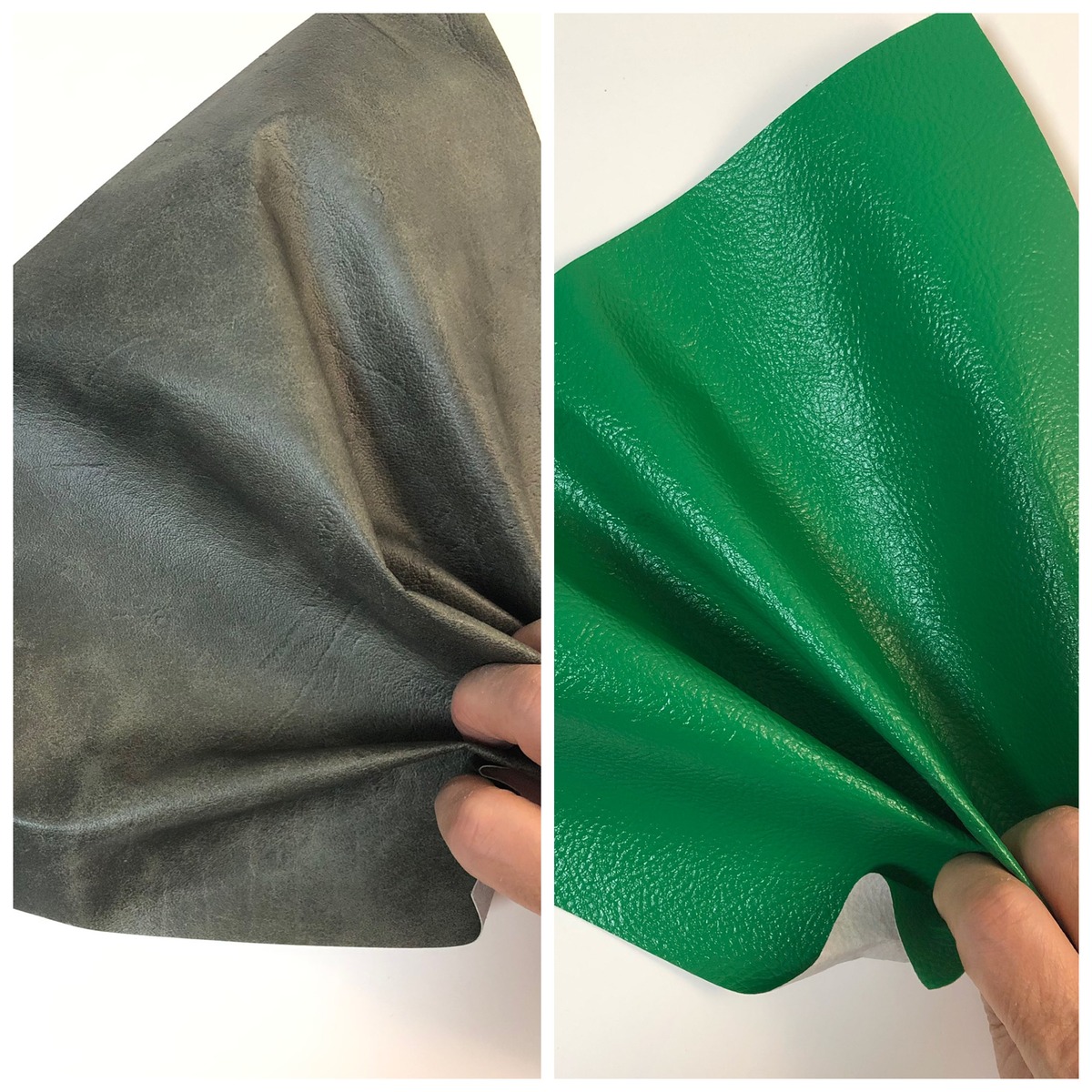 A5サイズ・布のように薄いレザーFabRoo（ストーンウオッシュ・グリーン） | FabRoo