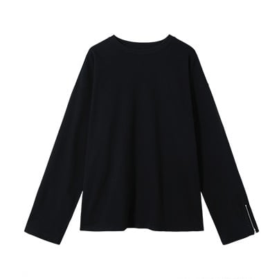 袖ジッパー 長袖 Tシャツ ロンT | Korean unisex fashion 袖ジッパー 長袖 Tシャツ ロンT | Korean unisex fashion