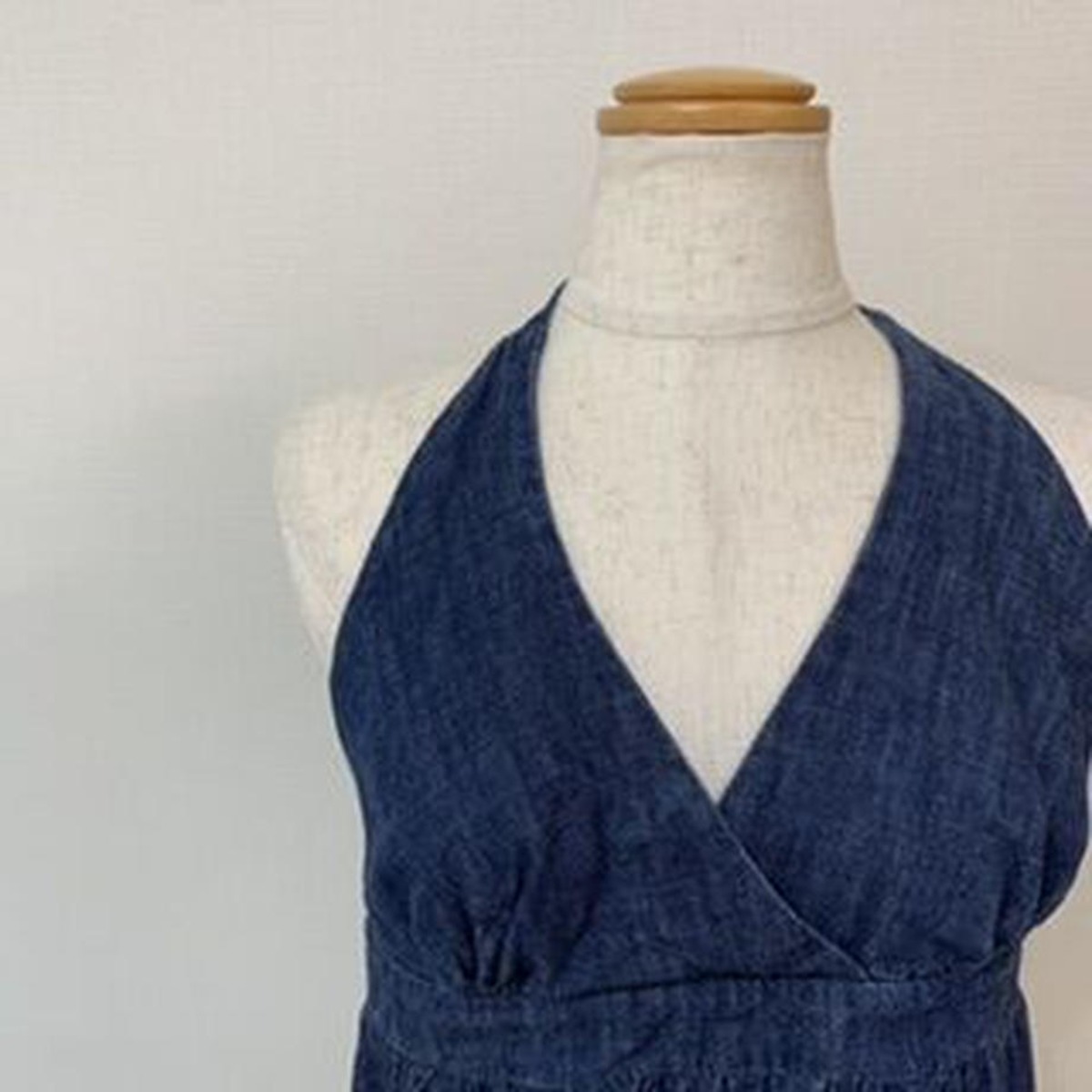 Denim Halter Neck One-Piece | soravintage