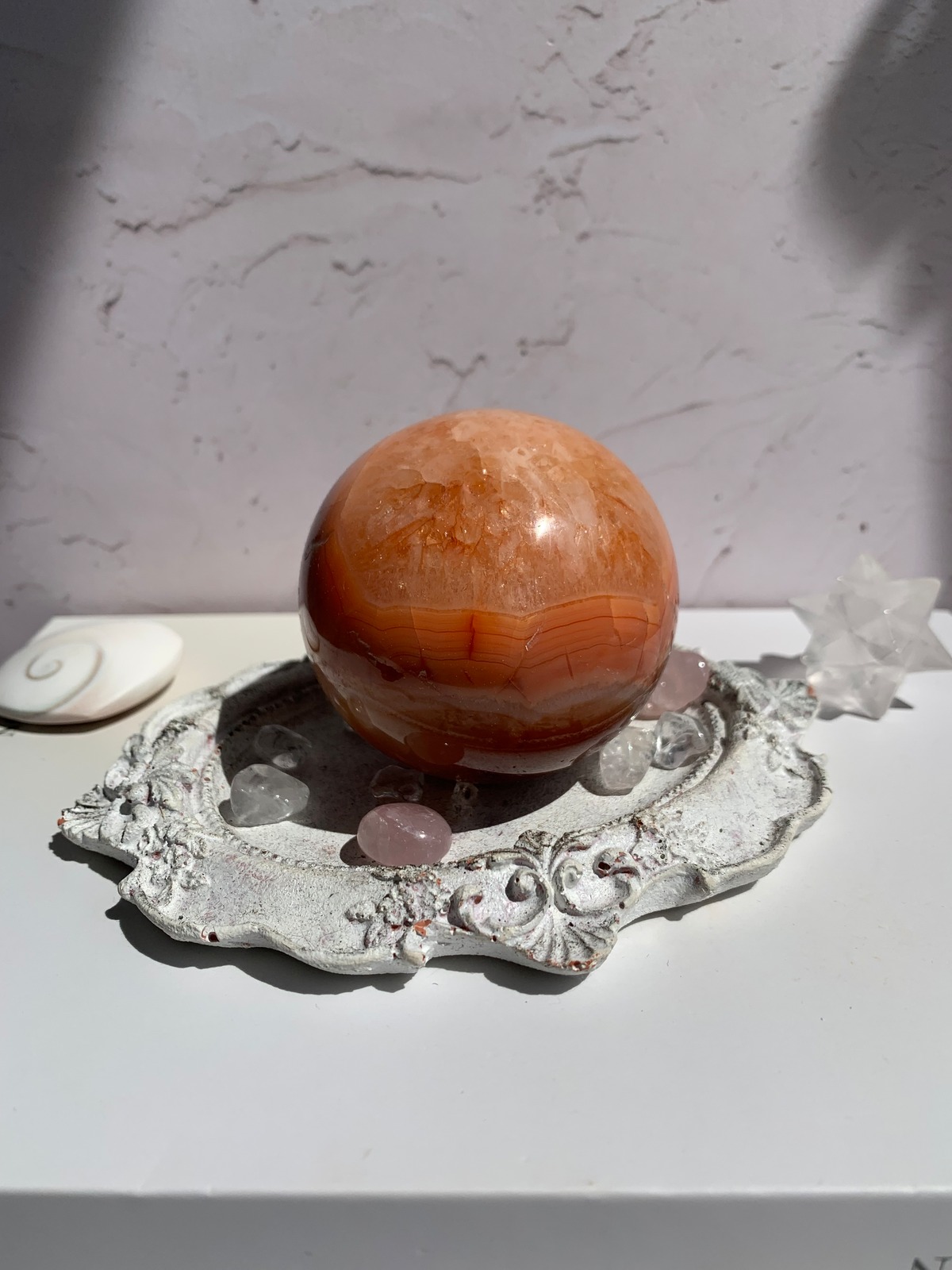 SALE・カーネリアン♡スフィア＊ザクザク結晶に可愛いcolor | tunagu・Crystal shop[天然石]