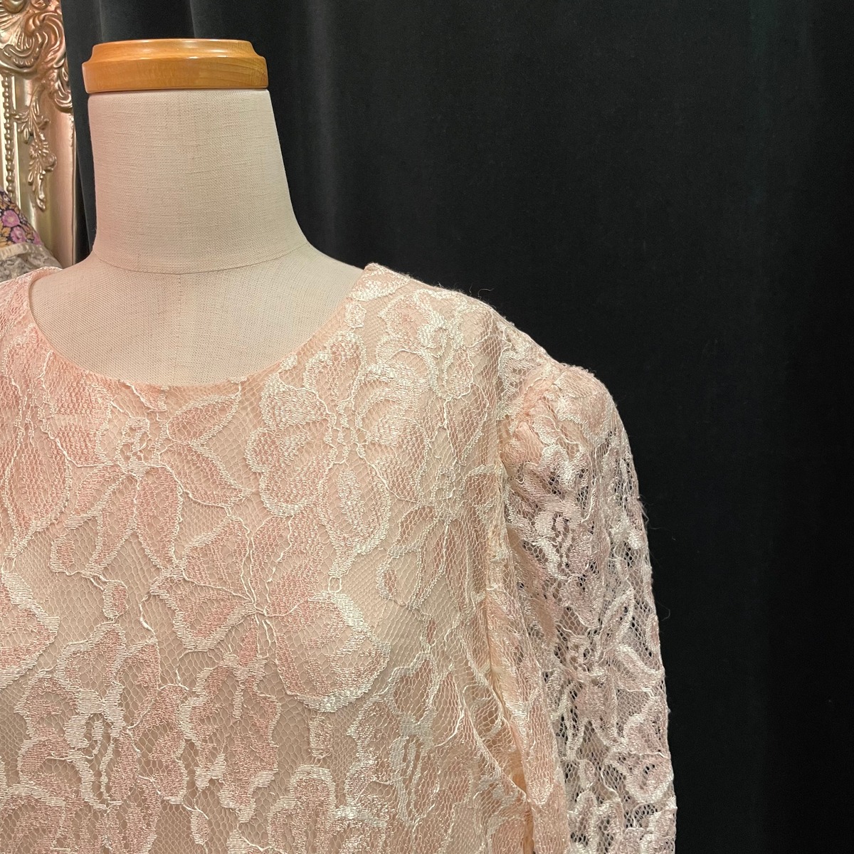 80s vintage lace dress | 古着屋Lilyberry