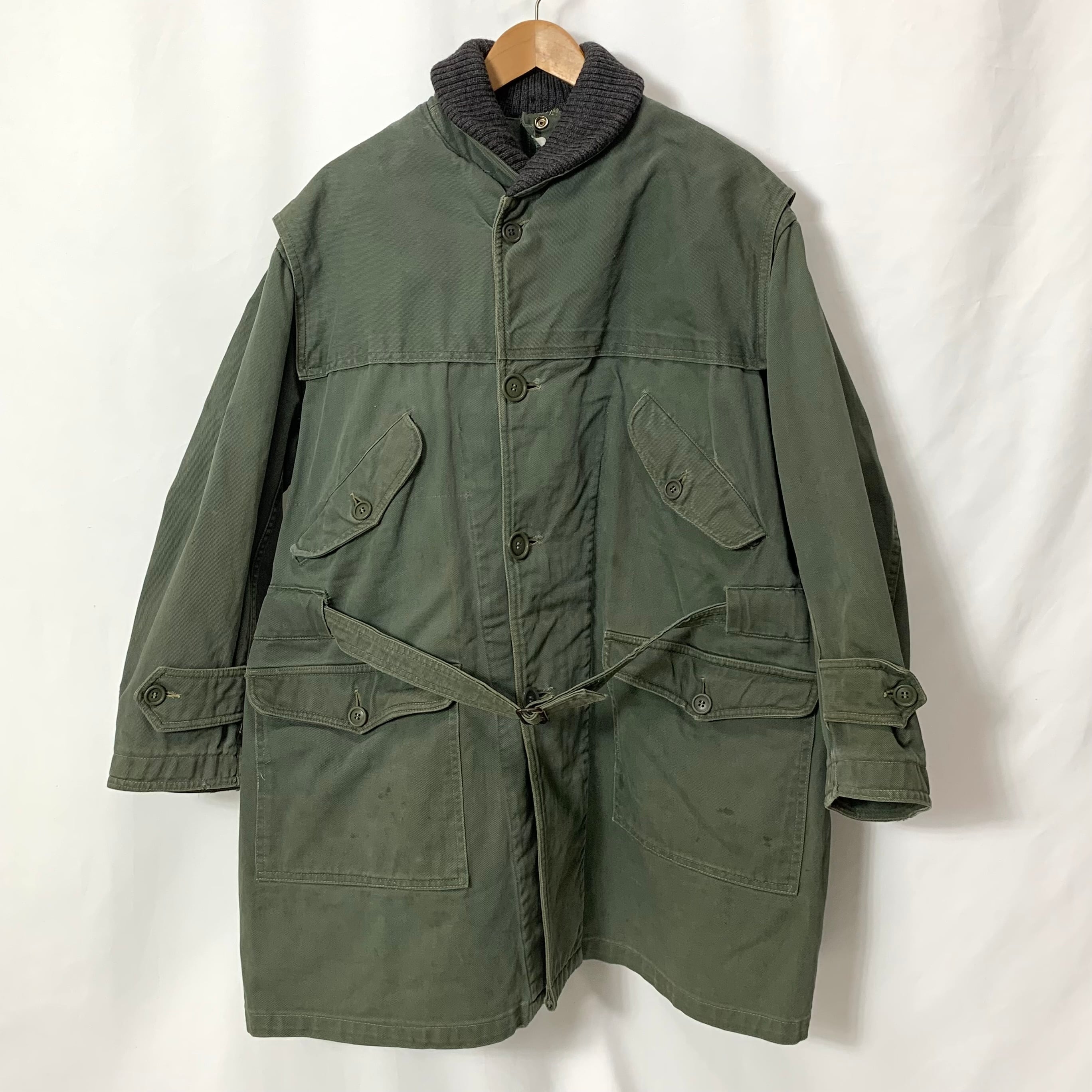 vintage 50s Military Taste Coat PRENTICE PIN LOCK ZIPPER ミリタリーテイストコート 片 ...