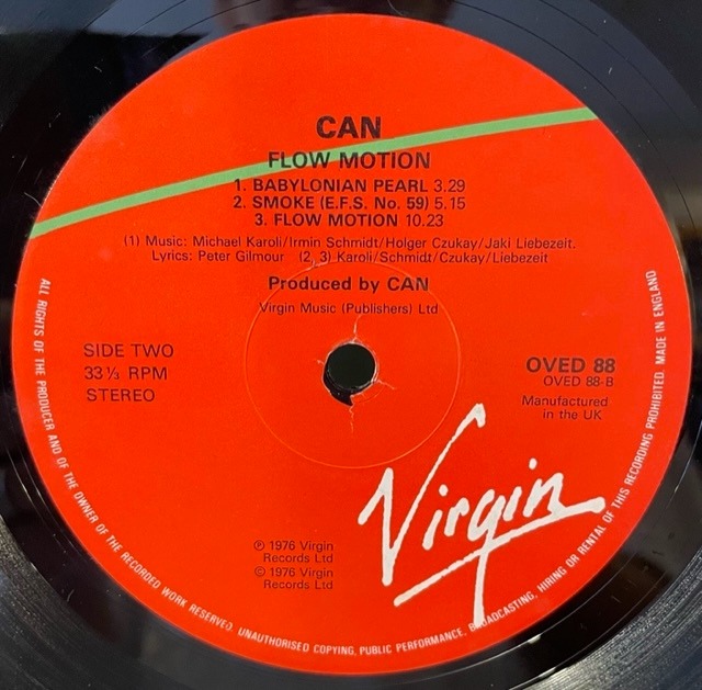 Can "Flow Motion" LP | EAD RECORD