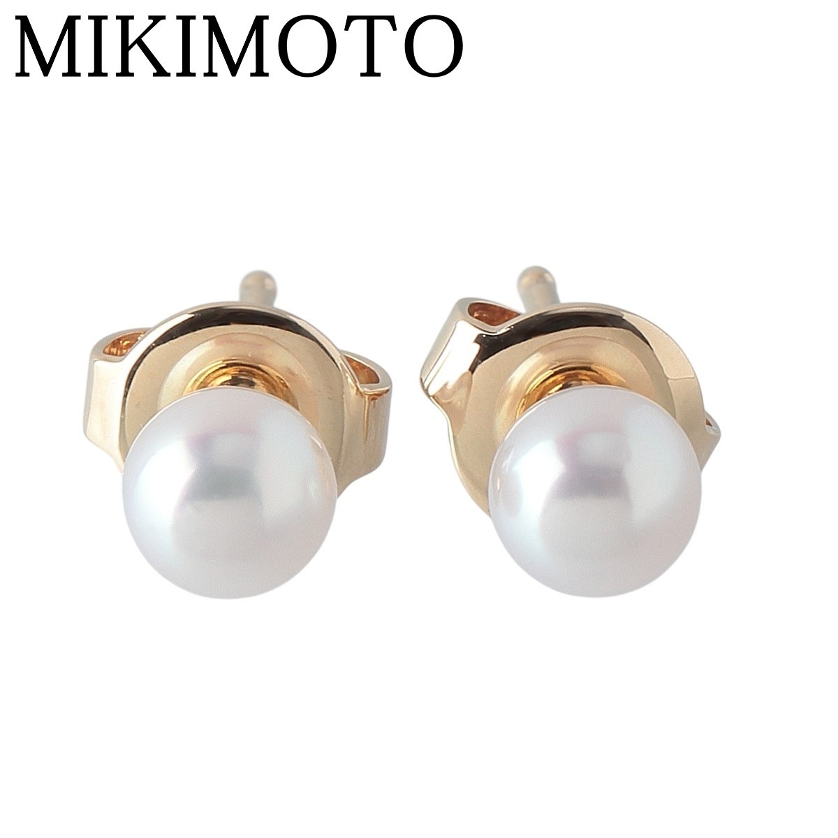 ミキモト パール ピアス アコヤパール4.8mm K18YG 新品仕上げ済 MIKIMOTO【21743】 | brand theatron ブランドテアトロン