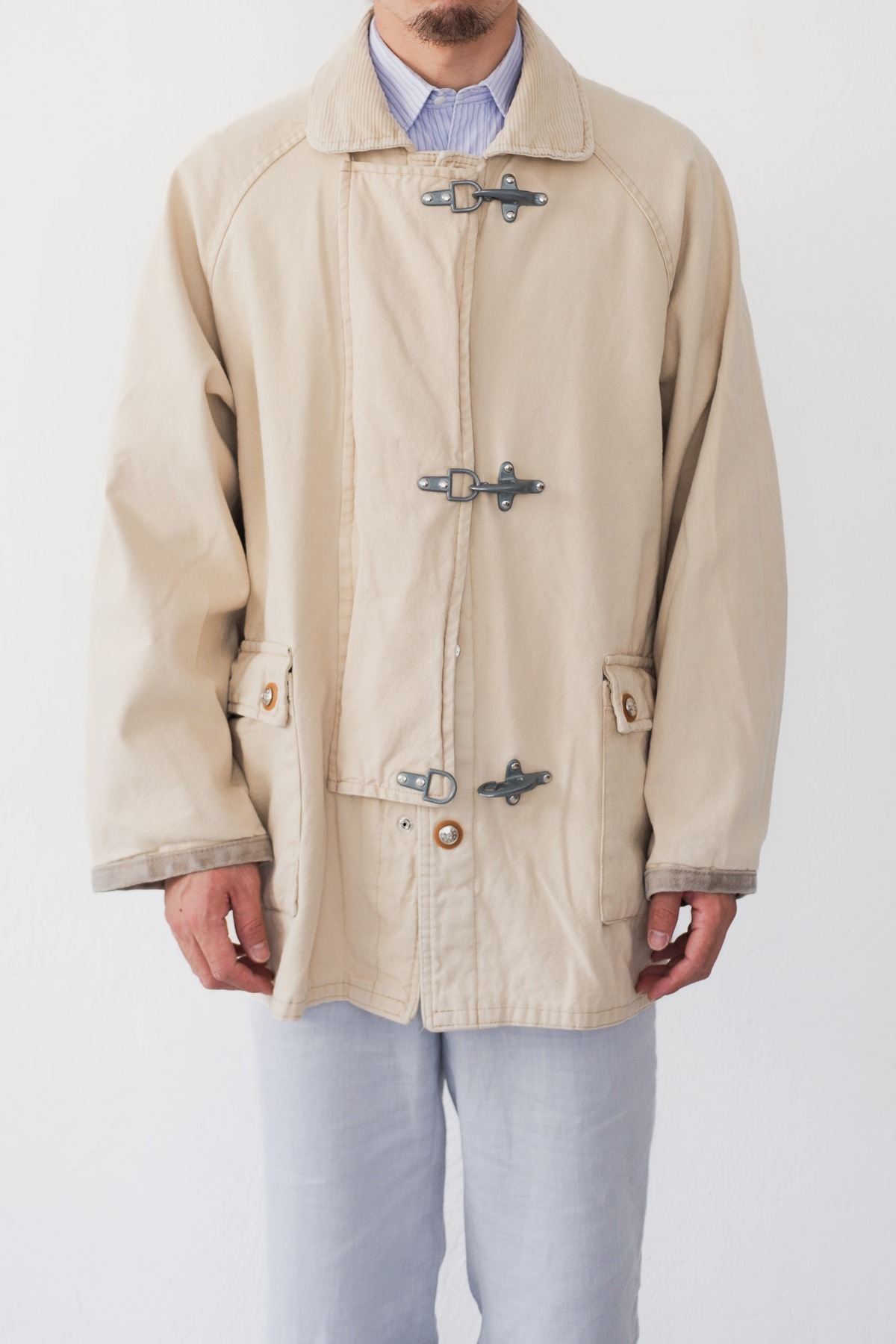 [90’s] ”Italian Vintage” Fire Fighter Style Cotton Canvas Jacket ...