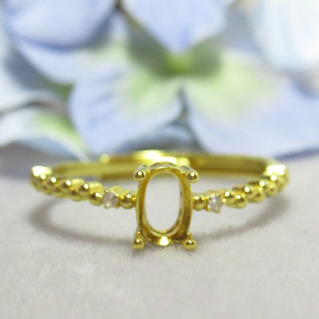 6×4㎜ ベリー S925 リング台 YG | Pay ID