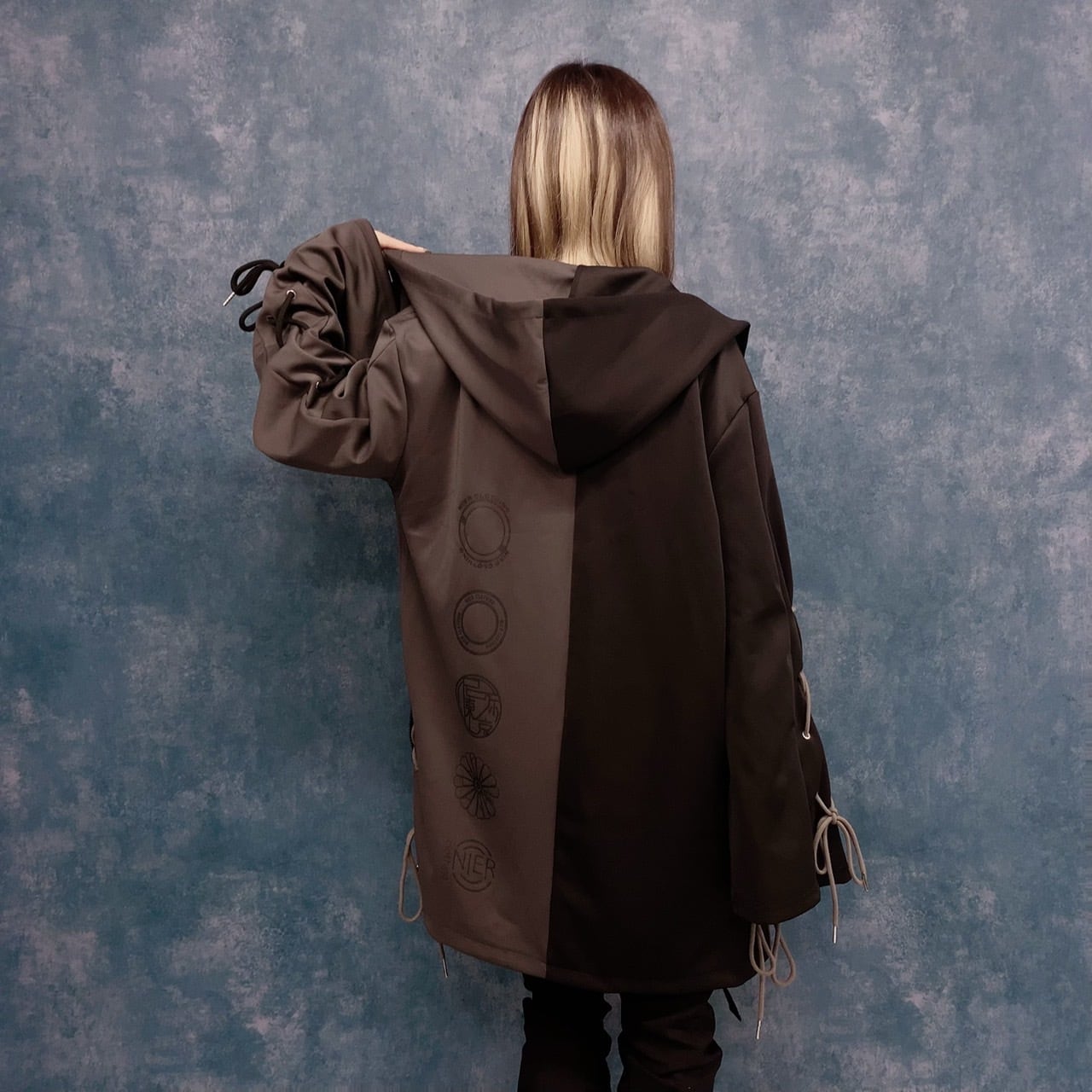 TWO-TONE BRAID ZIP OUTER【GRAY×BLACK】 | NIER CLOTHING