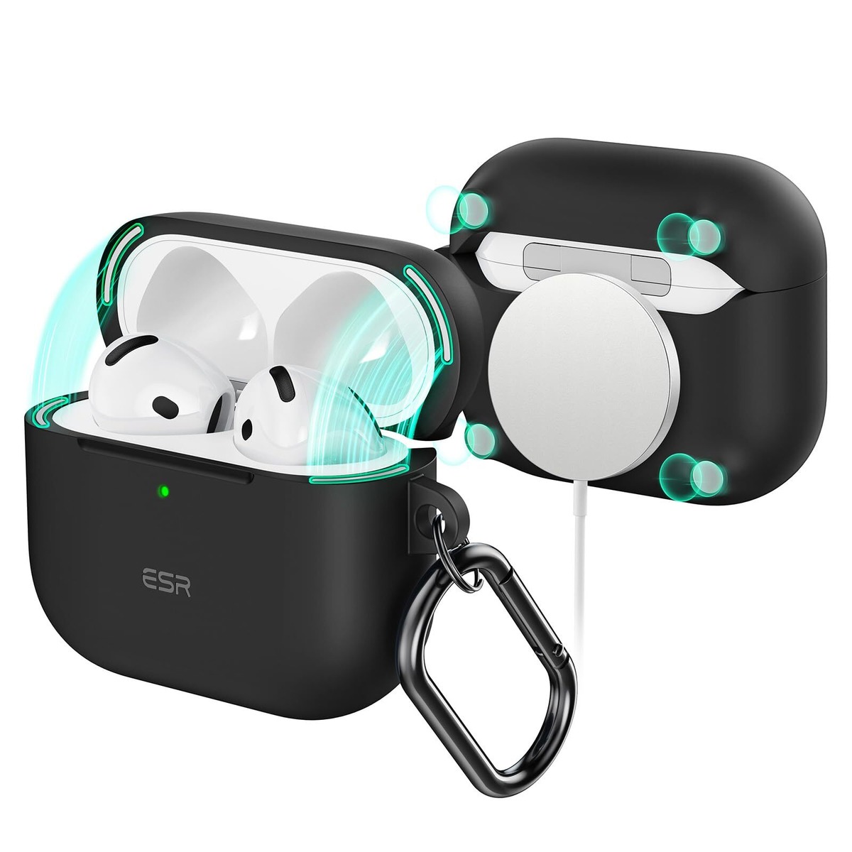 ESR AirPods 4 ケース (HaloLock) AirPods 第4世代 ケース (2024) (USB-C) 対応 MagSafe ...