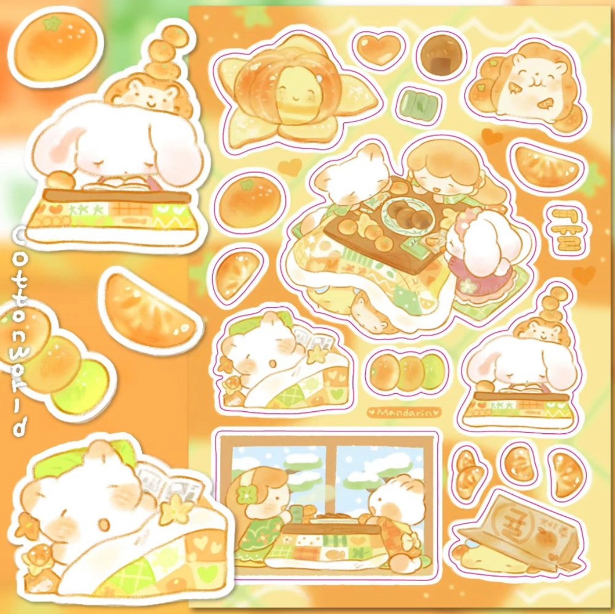 【cotton world】ステッカー s36-13-08 | mogumogumarket