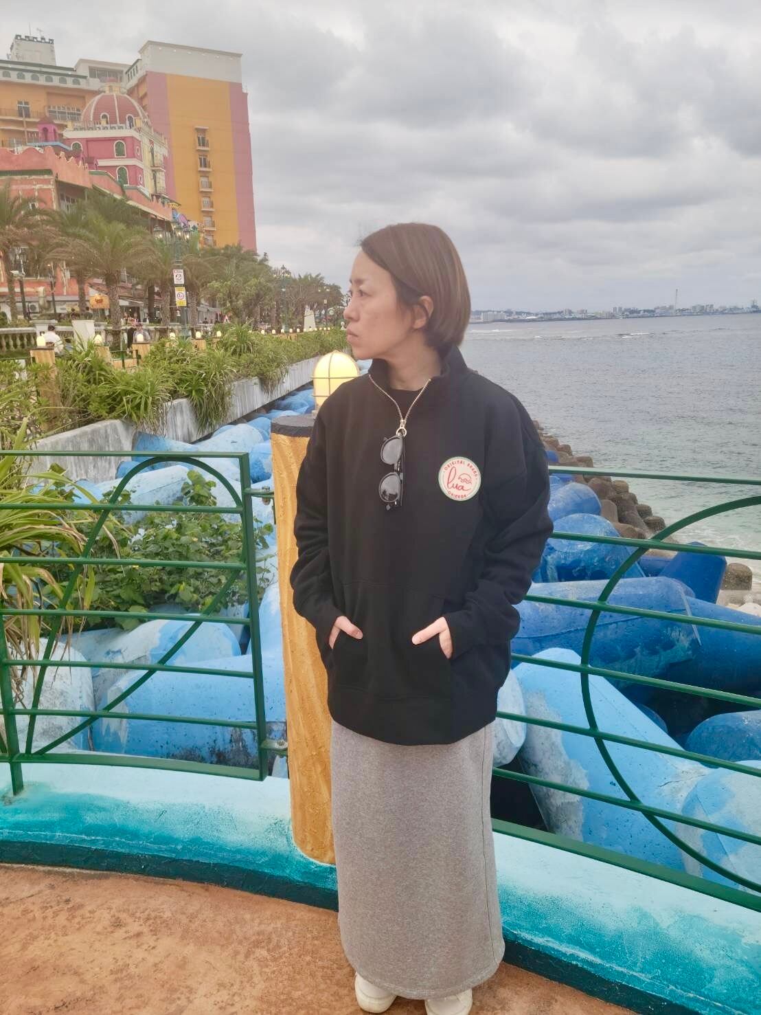 【数量限定】luaロゴワッペン ハーフZIPトレーナー | luanaokinawa