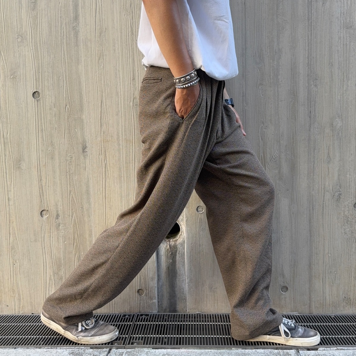 70’s Vintage Rayon×Polyester 3tuck Slacks | 放課後の思い出