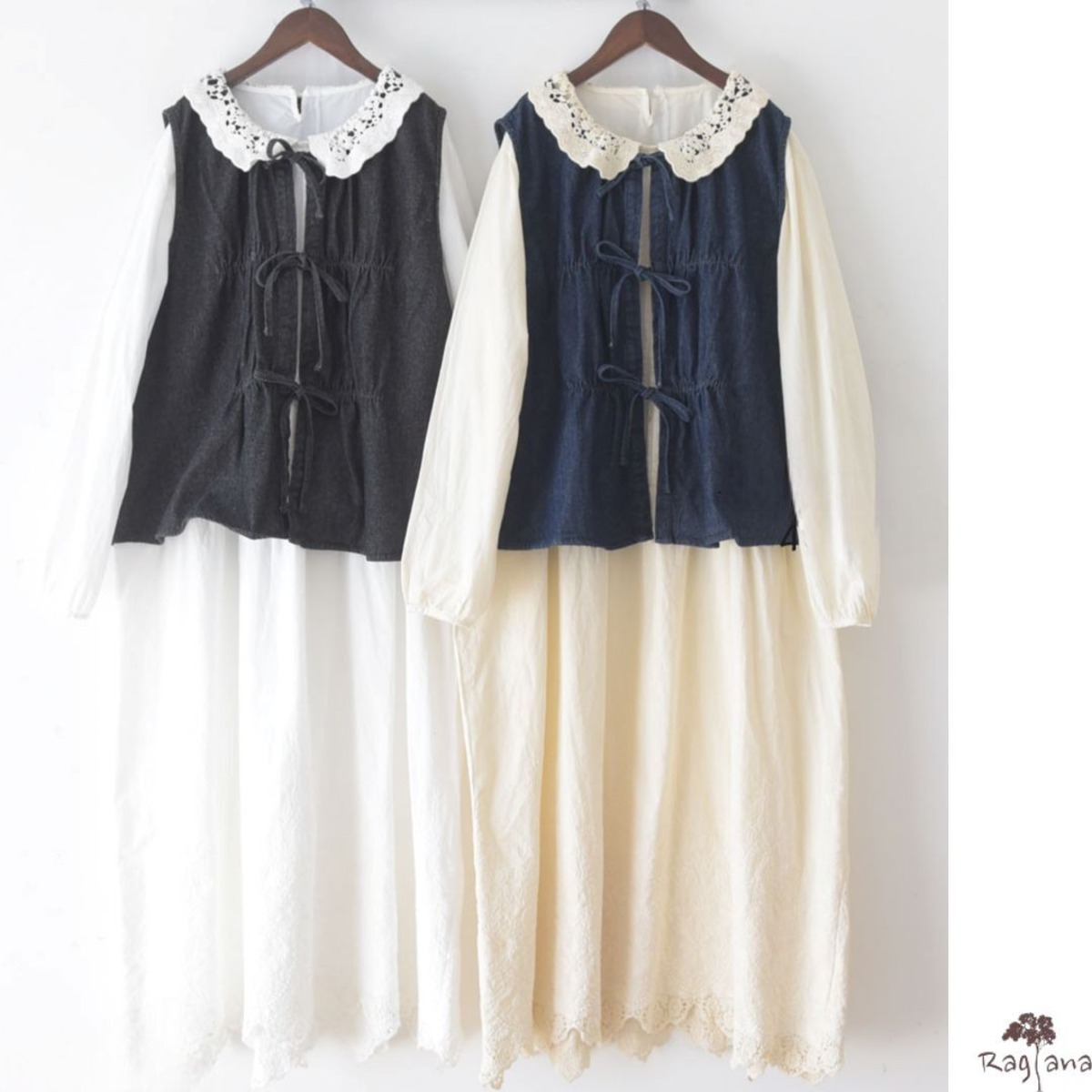 フロントリボン デニムベスト M 2col 250044 | Raglana