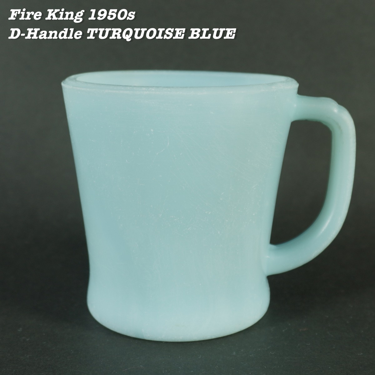 Fire King TURQUOISE BLUE D-Handle Mug Cup ① | Loki Vintage&Used