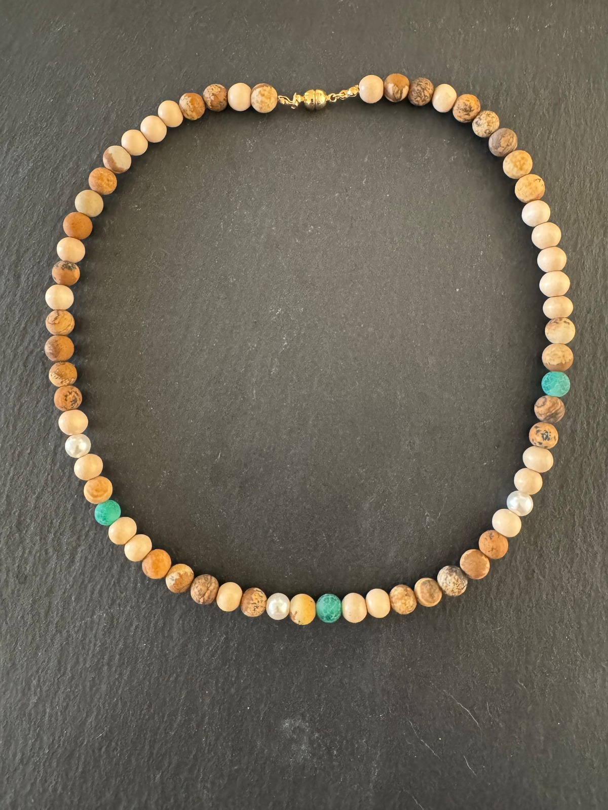 Natural Stone necklace forest | chonchonhi