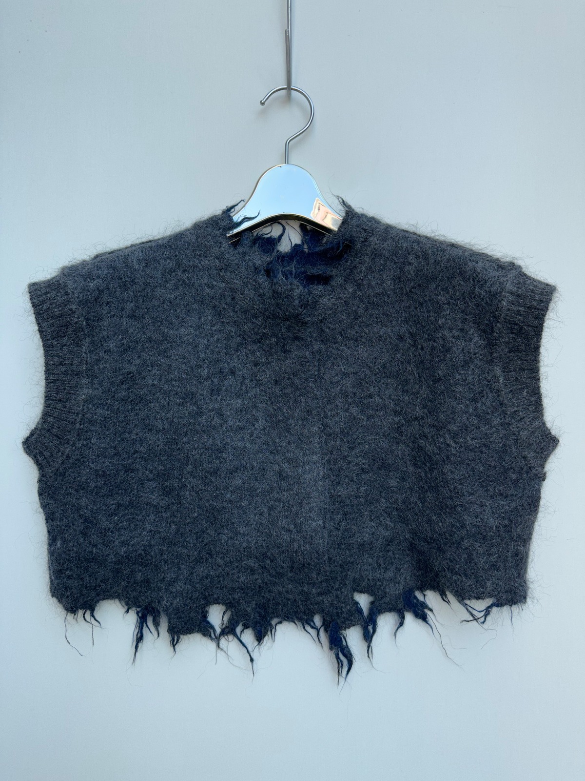 PERVERZE Mohair＆Wool Damaged Knit Vest/Gray (通販のお問い合わせ) | AAR