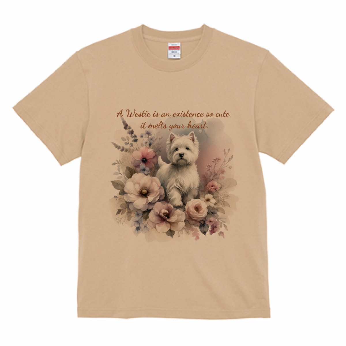 ヴィンテージTシャツ ウェスティ＆フラワー水彩 A10037 | TAFFY_craft shop