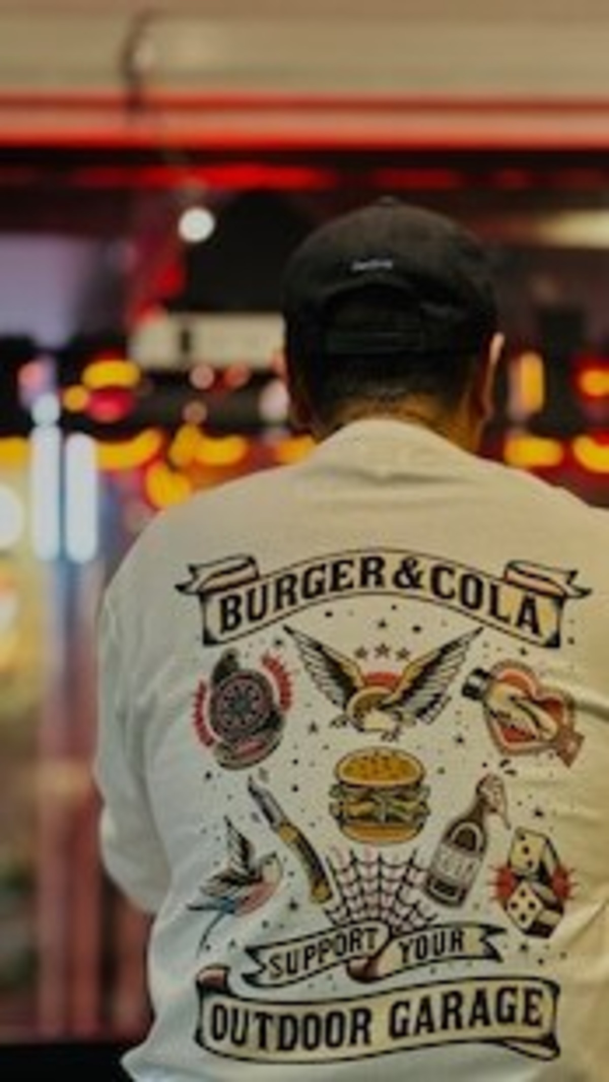 BURGER&COLA FLASH L/S Tee WHITE | MSN OUTDOOR