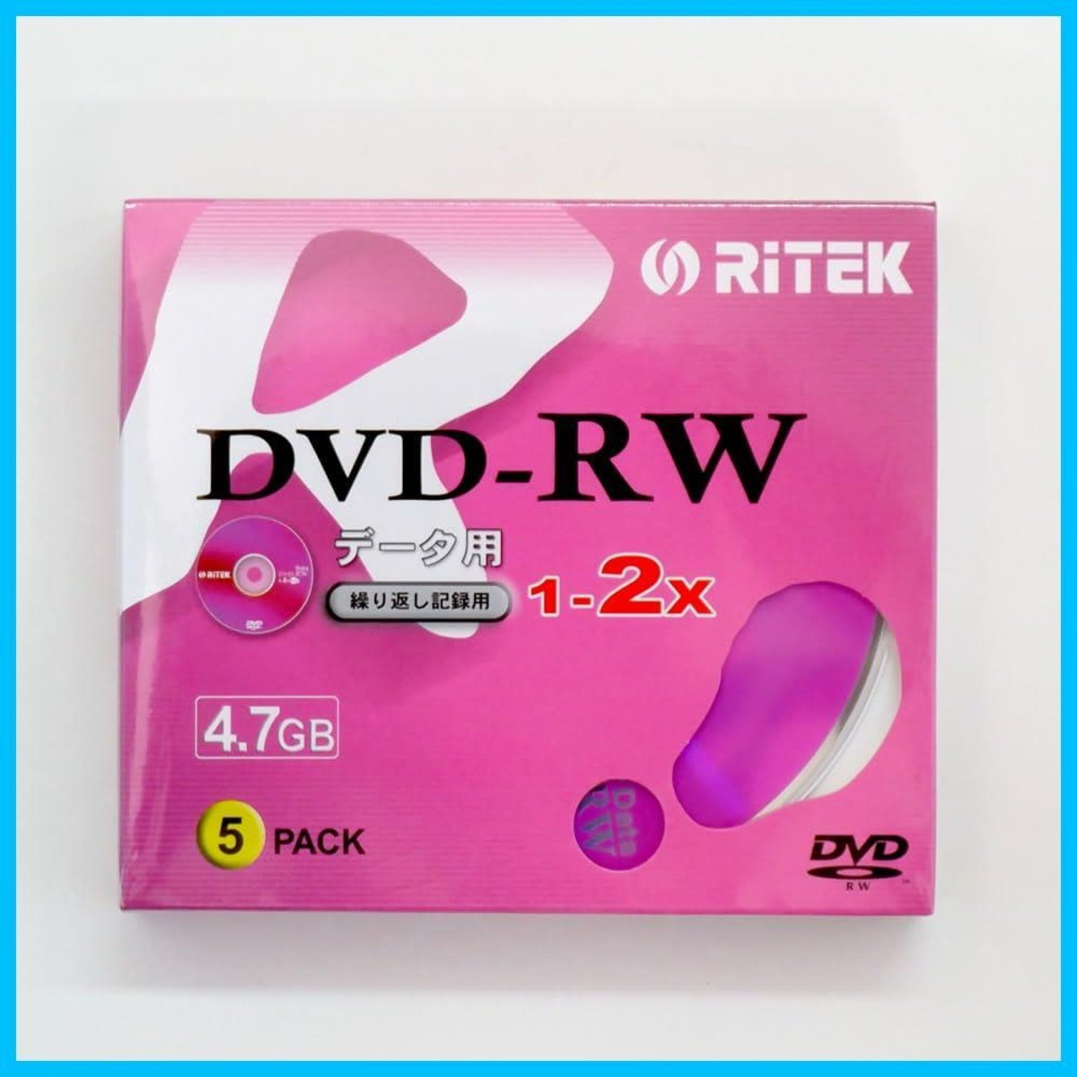 RITEK DVD-RW データ用 4.7GB 5枚 2倍速対応 スリムケース D-RW2X5PB | グランメゾンショップ