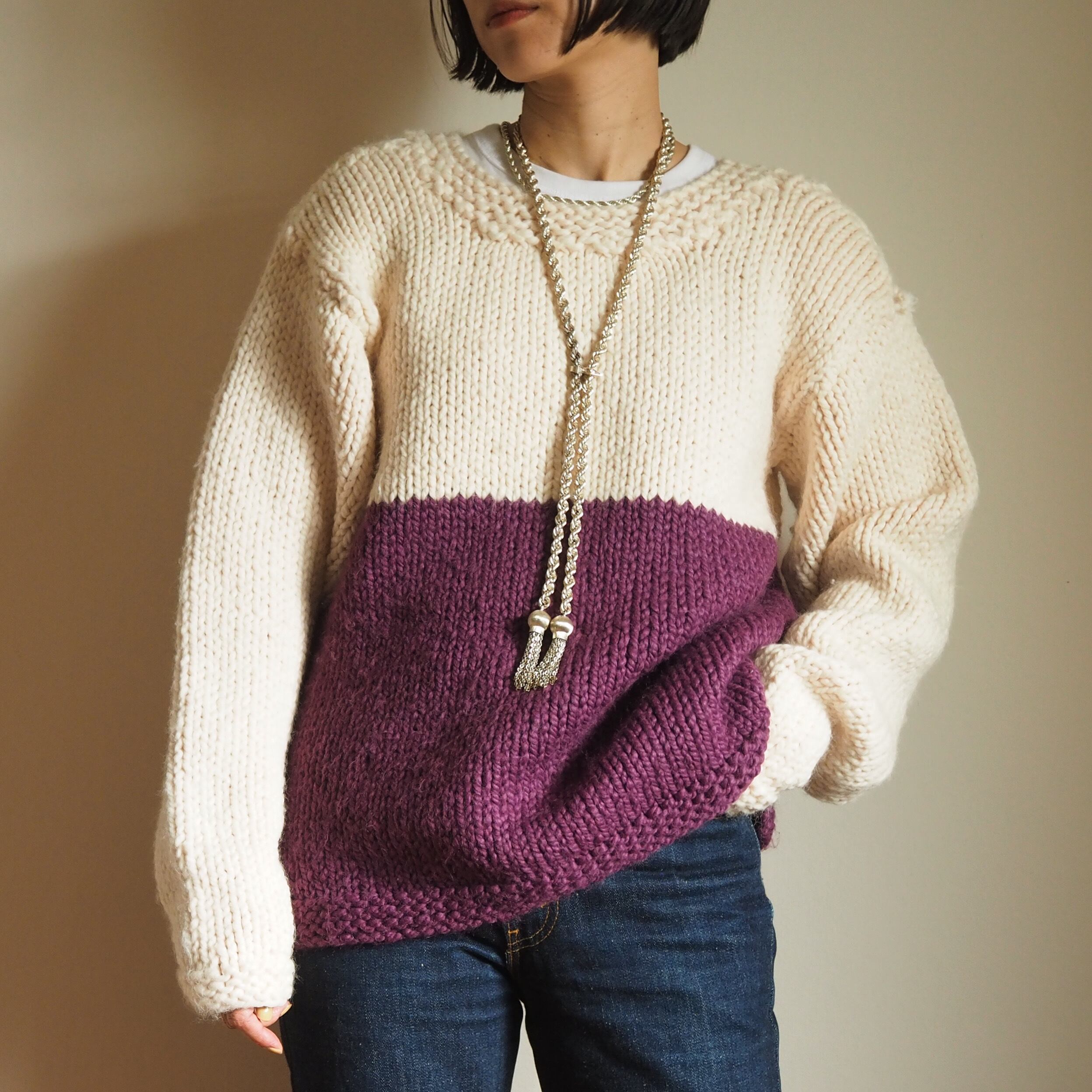 Handmade Two-Tone Knit | nanika vintage