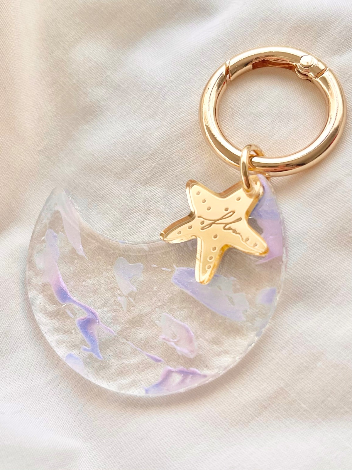 moon key ring | flow