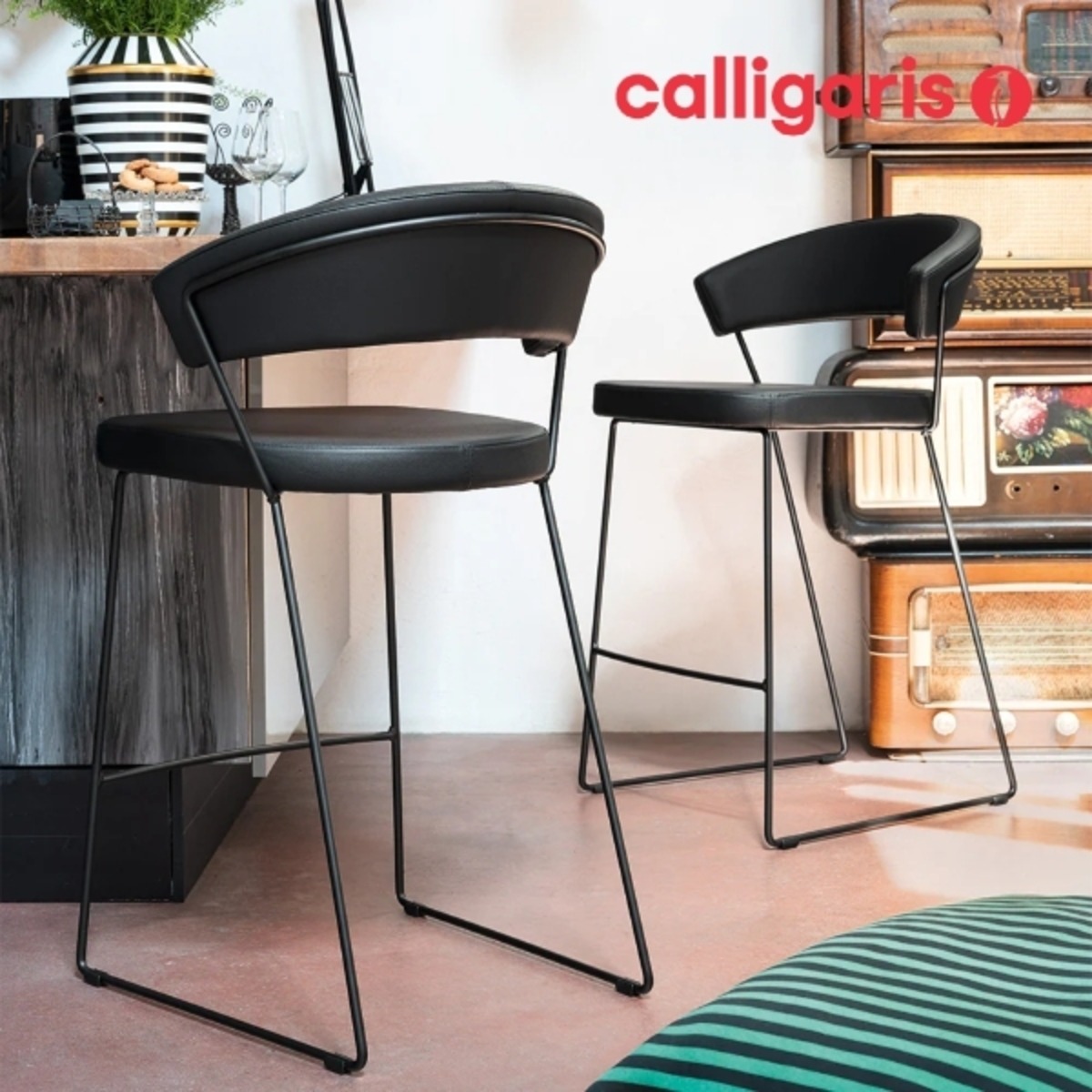 カリガリス NEW YORK ニューヨーク CB1087 ハイチェア カウンターチェア 椅子 イス コヌビア calligaris ...