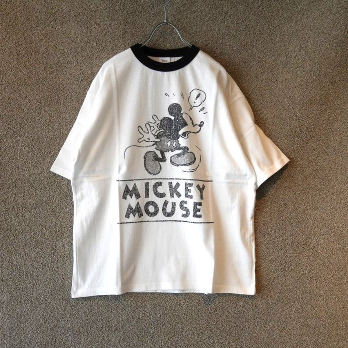 ミッキー【Disney】/リンガーTシャツ/WHITE | GMD STORE