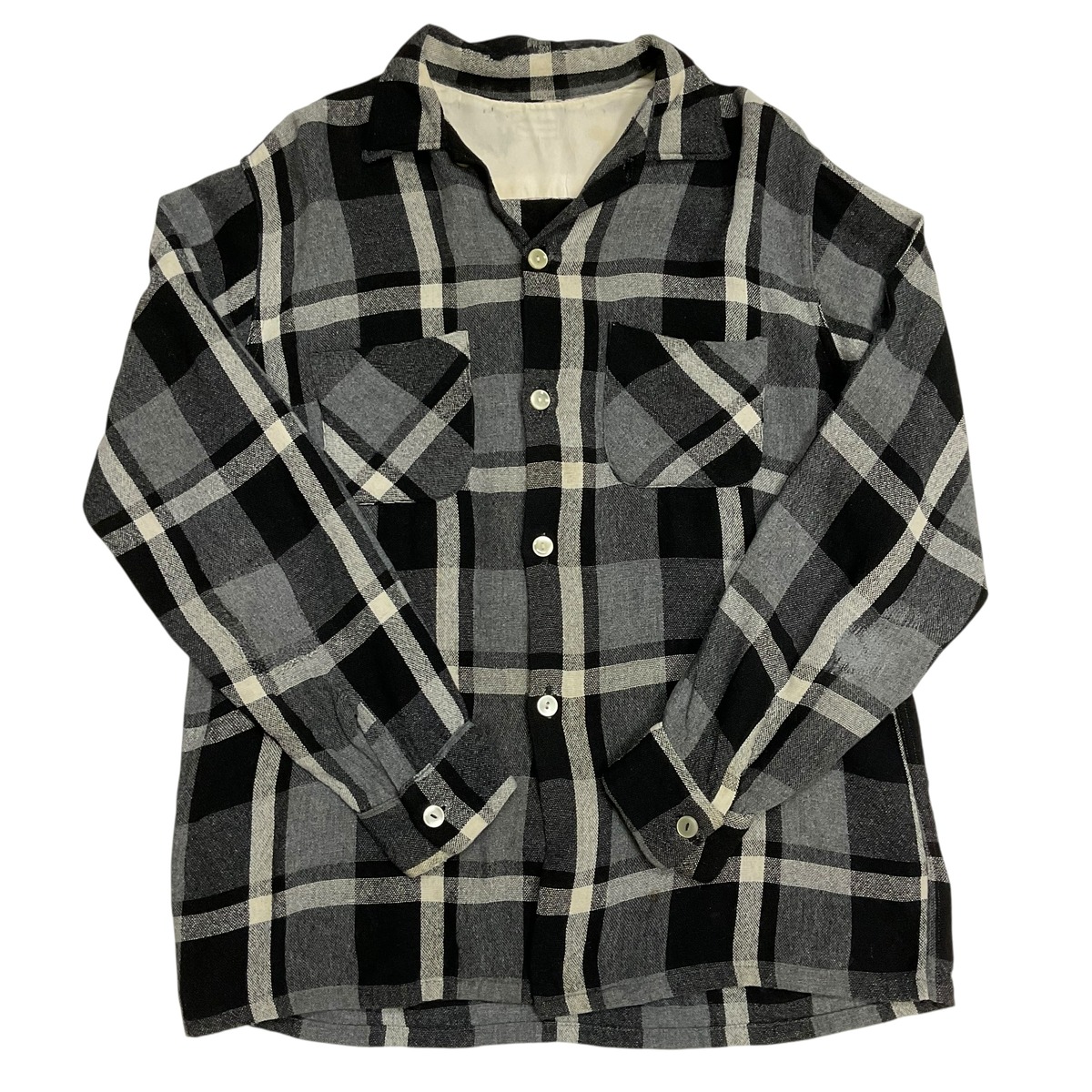 60s Wool Open coller Shirt | Pigsty Amemura