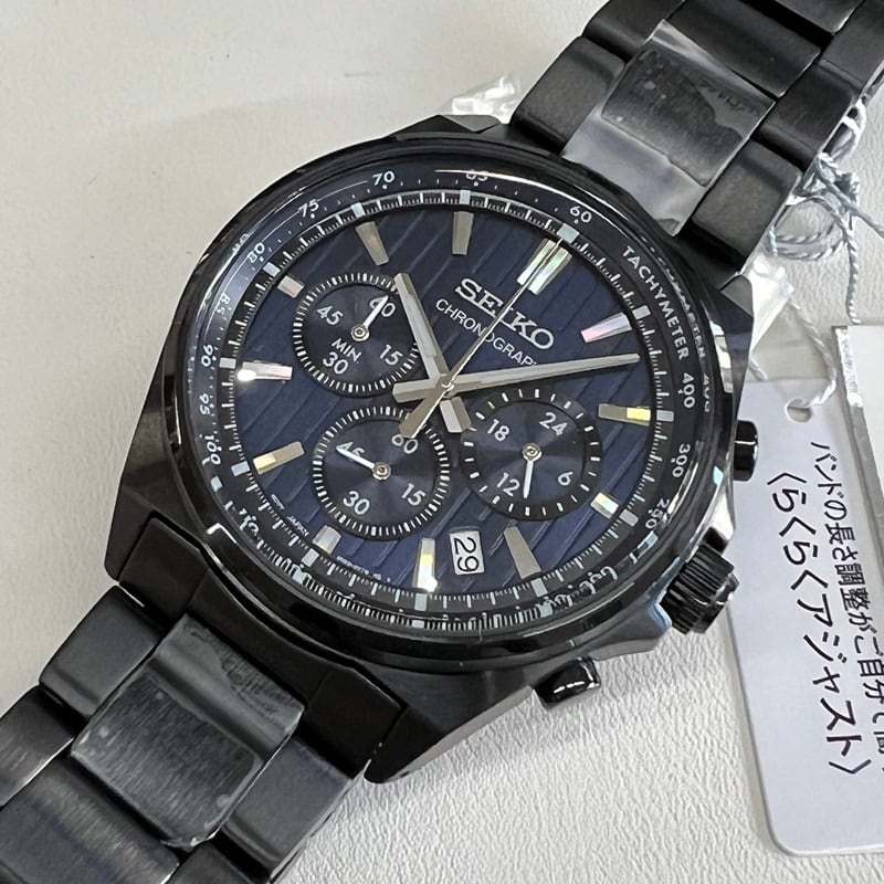SEIKO セイコーセレクション Sシリーズ SBTR035 クオーツ ブラック ブルー 10気圧防水 メンズ腕時計 | 栗田時計店(1966年創業の正規時計販売店)
