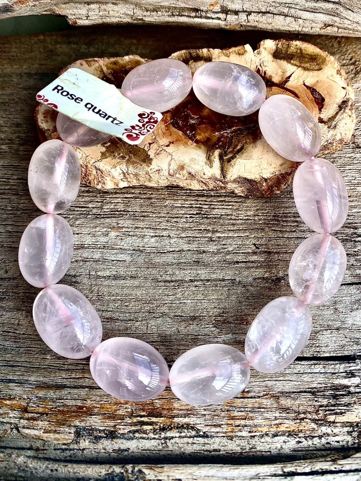Power Stone Rose Quartz Tumble Style Bracelet | Heimer’s