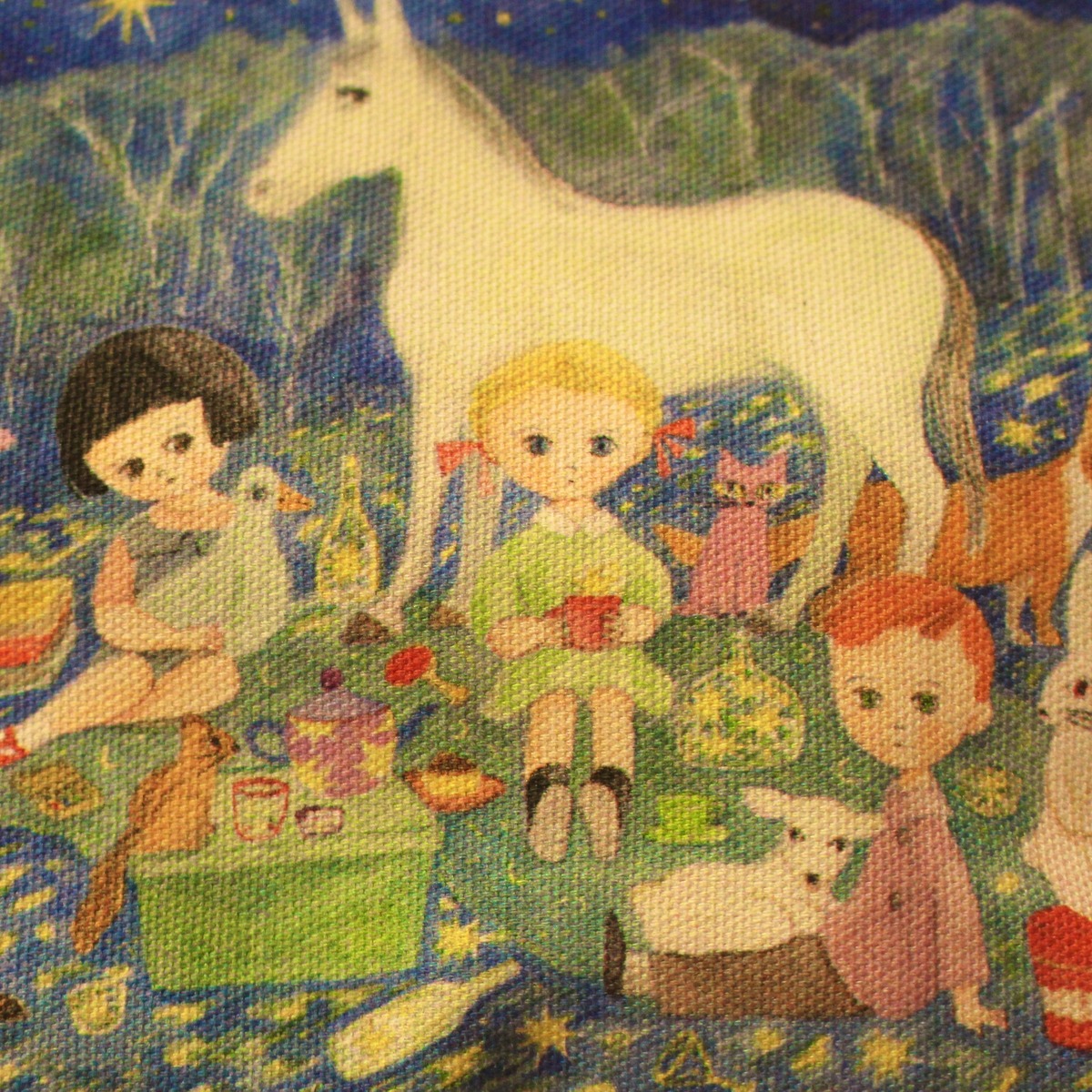 ミニキャンバスポーチ 星空ピクニック | comaco&variety