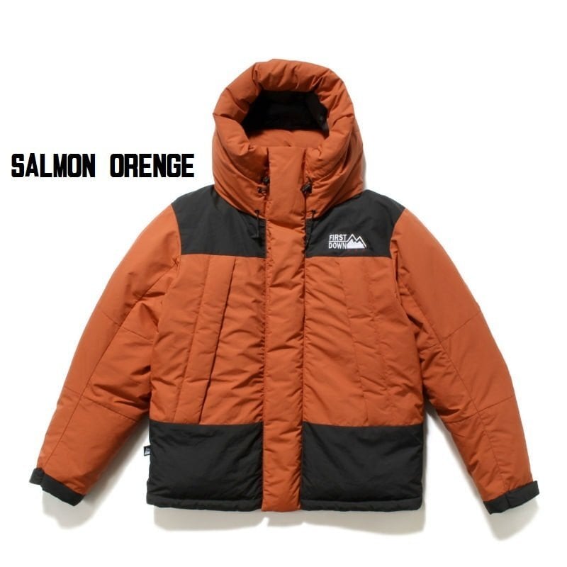 FIRST DOWN ファーストダウン DOWN JACKET HOODIE 2トーンダウン