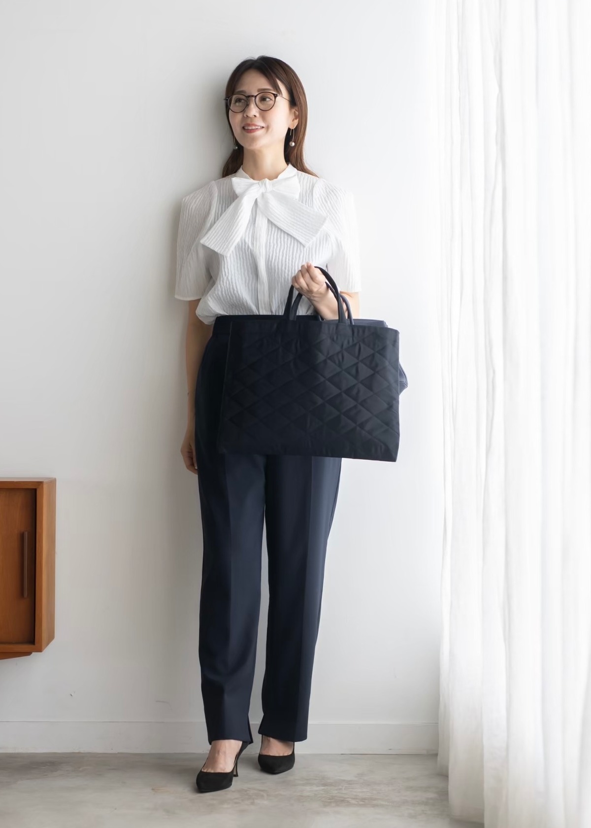 BIBI bag. “LARGE” quilting cloth Black | B I B I soeurs. OFFICIAL ...