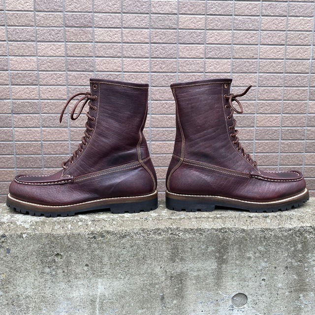 JOHN LOFGREN “MOHAWK MOCCASIN BOOTS” EZO DEERSKIN BURGUNDY | JEANSHOUSE ...