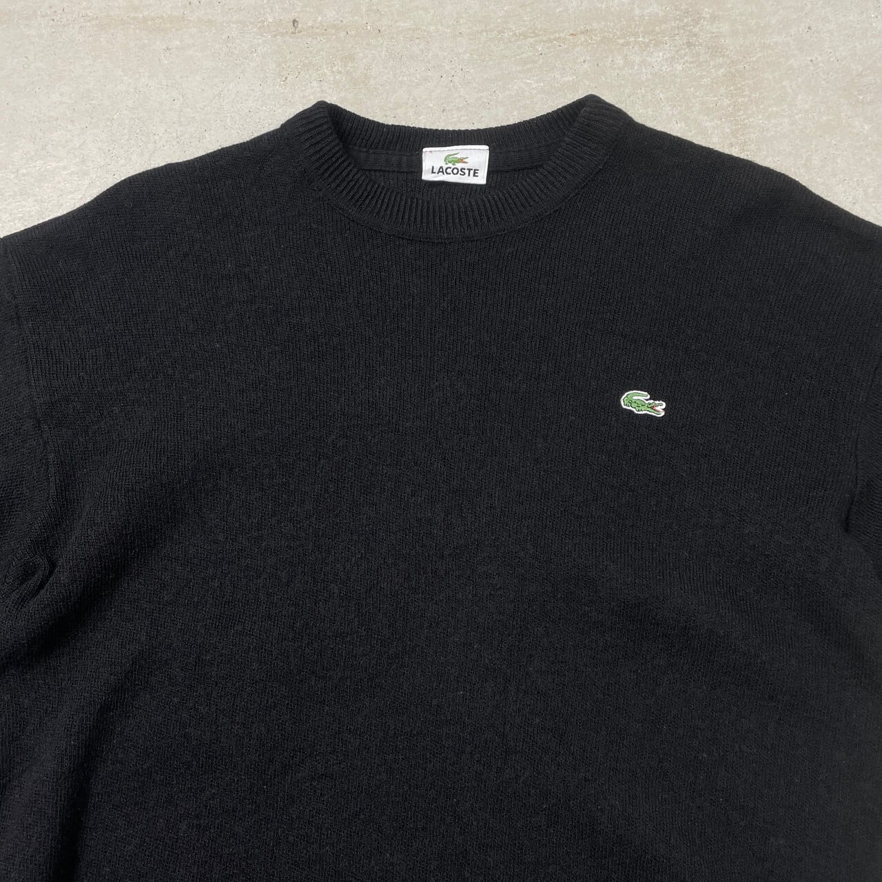 LACOSTE ラコステ ウールニットセーター メンズM相当 古着 VINTAGE