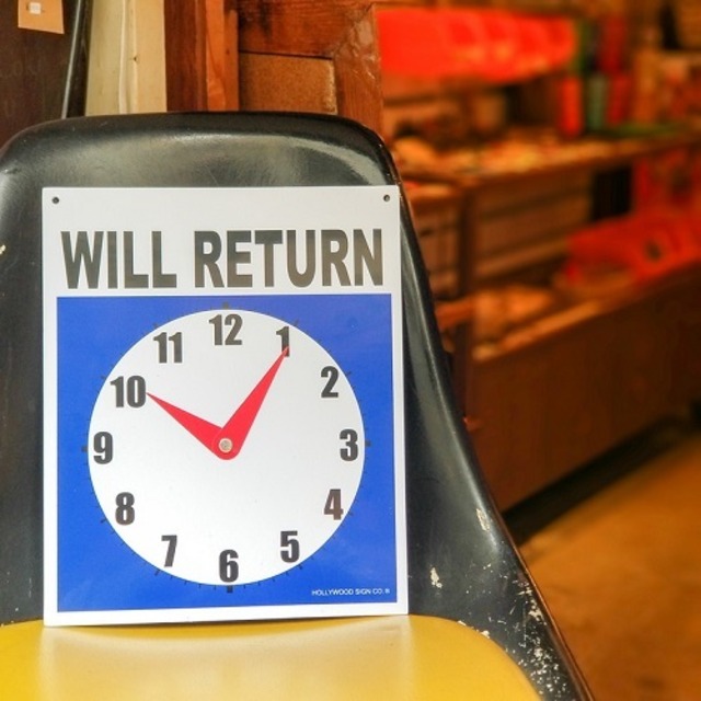 OPEN & WILL RETURN SIGN | 雑貨株式会社