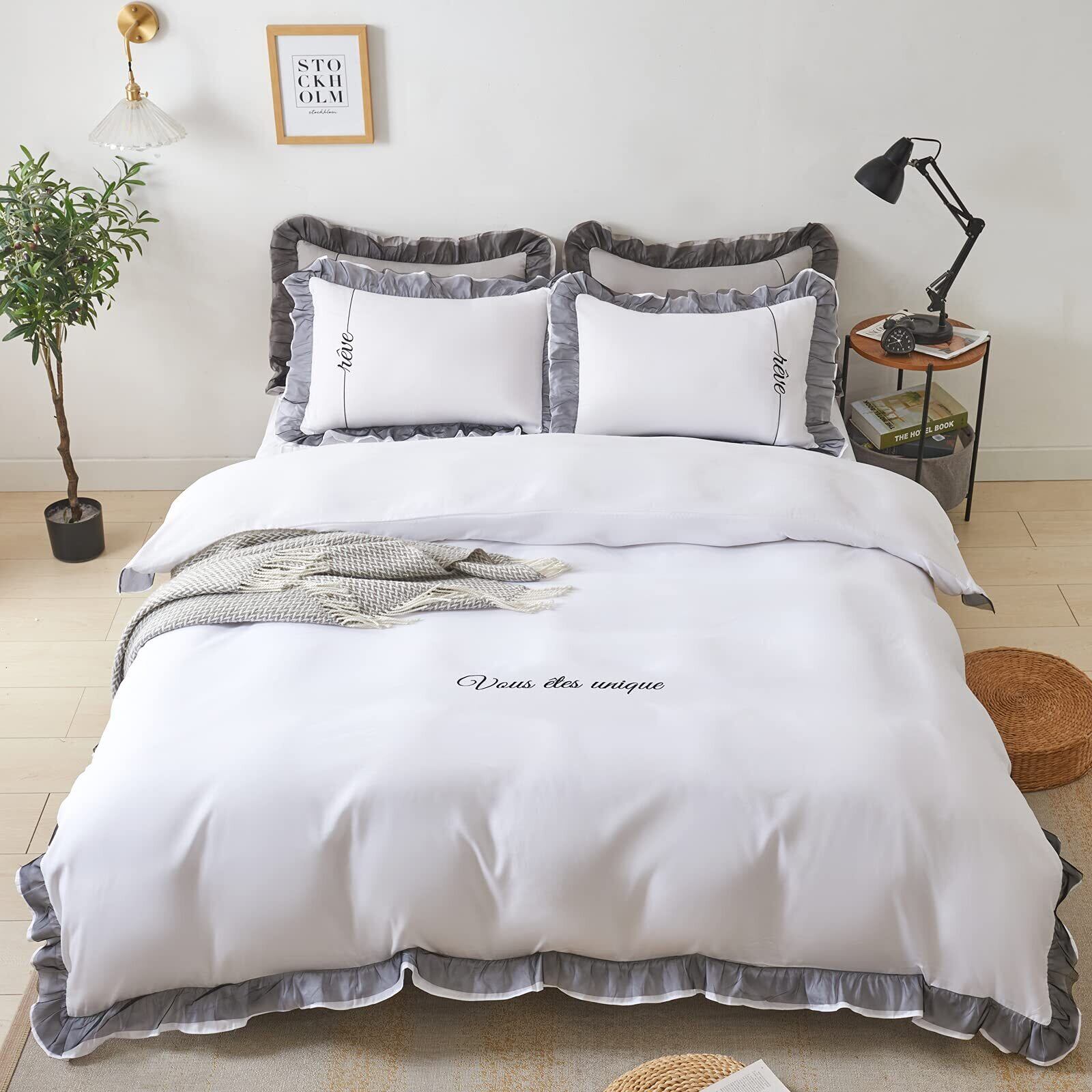 【新春セール】HOdo Home 布団カバー セミダブル 4点セット フリル付き | Pay ID