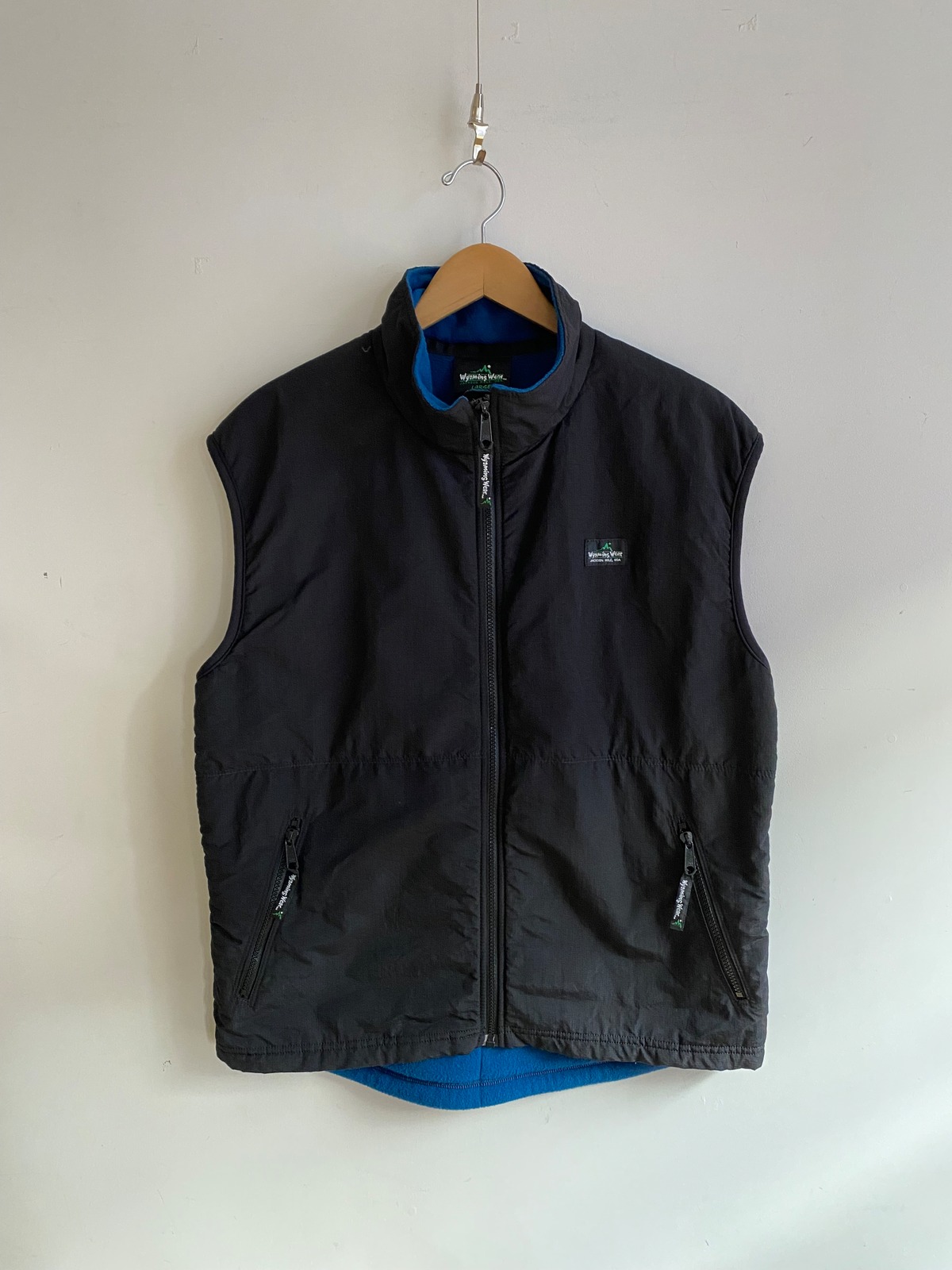 90s Wyoming Wear ZIP-UP NYLON FLEECE VEST Made in USA | JUNK SHOP