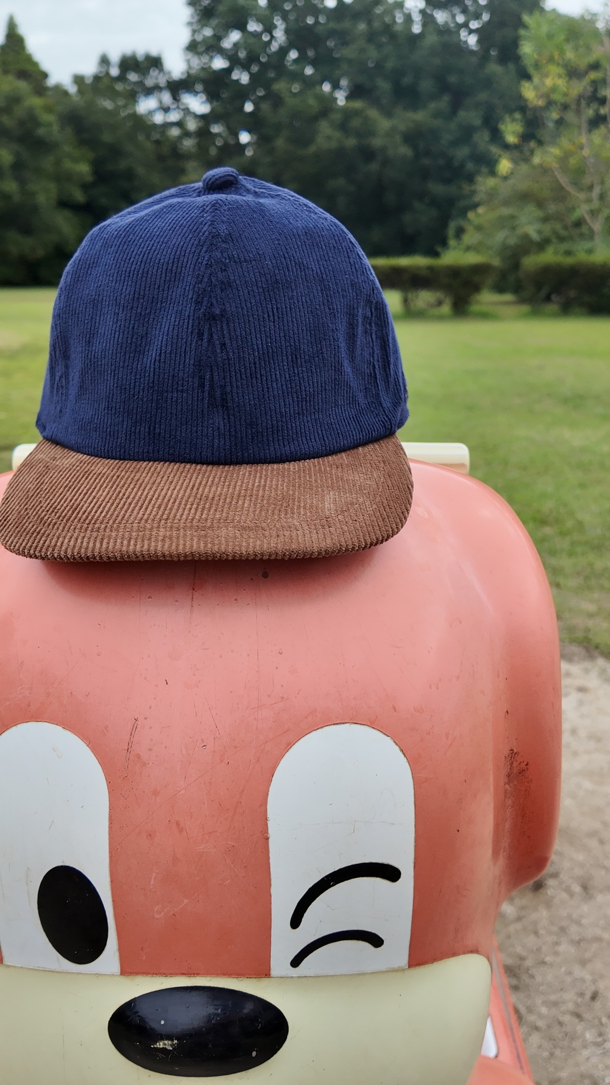 REO side logo corduroy cap / navy brown | REO vintage