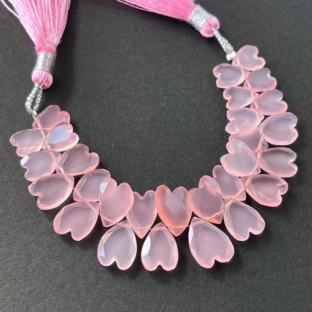 ピンクオニキス フラワーペタル スライスカット 1連 | Node Jewelry