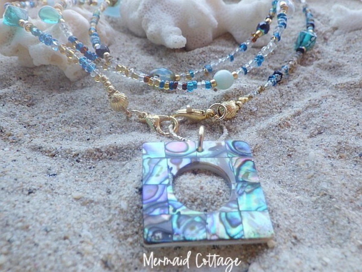 4way! Avaron shell Lanyard Necklaceランヤード/眼鏡・マスクホルダー | Mermaid Cottage