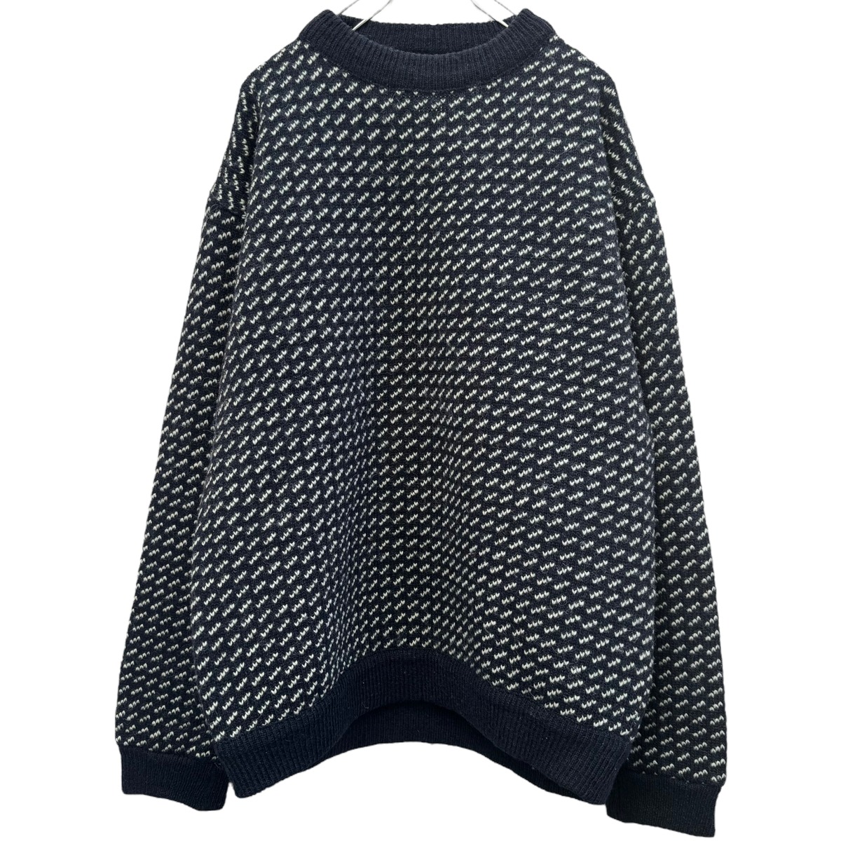 80s L.LBEAN birds eye knit | border