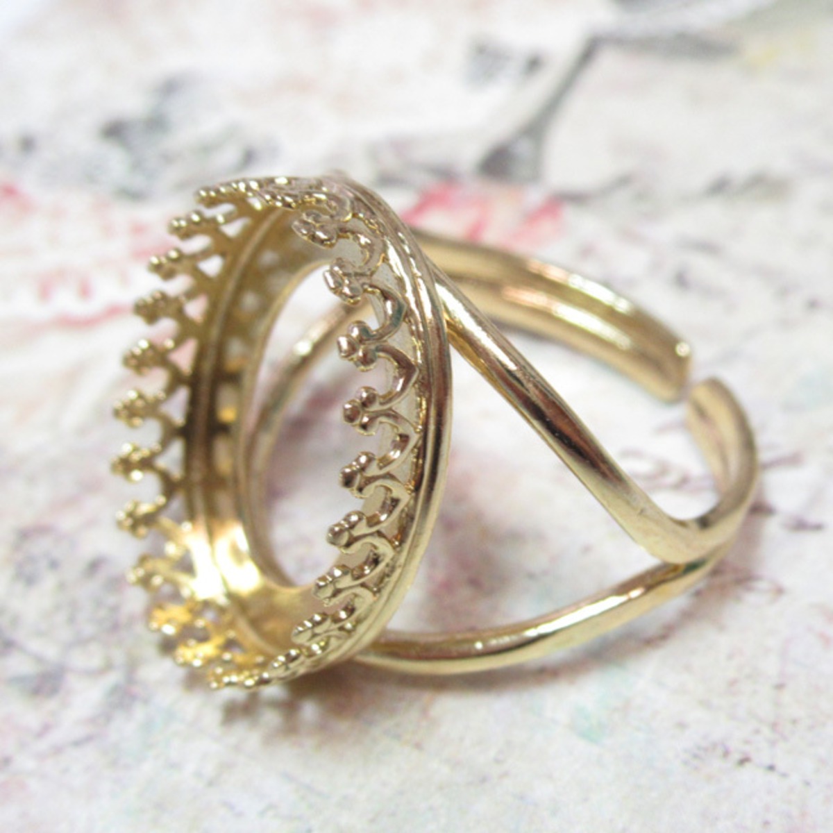 18×13㎜ クラウン リング台 ブラス | rue Sepia