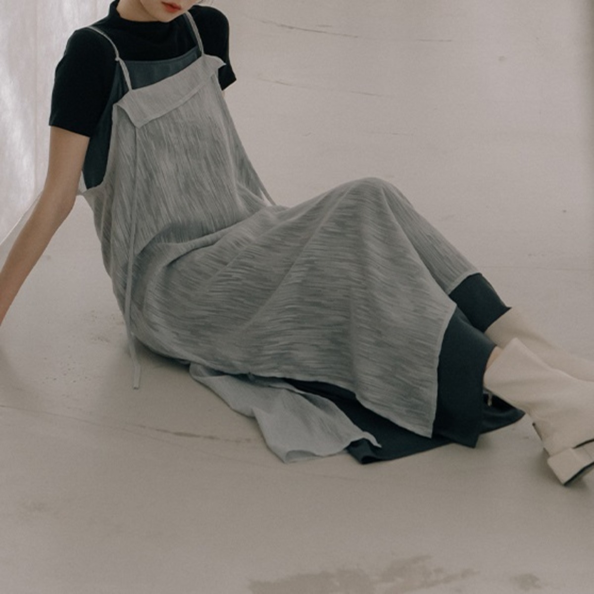 シアーレイヤードキャミワンピース SG0153 | Evermod