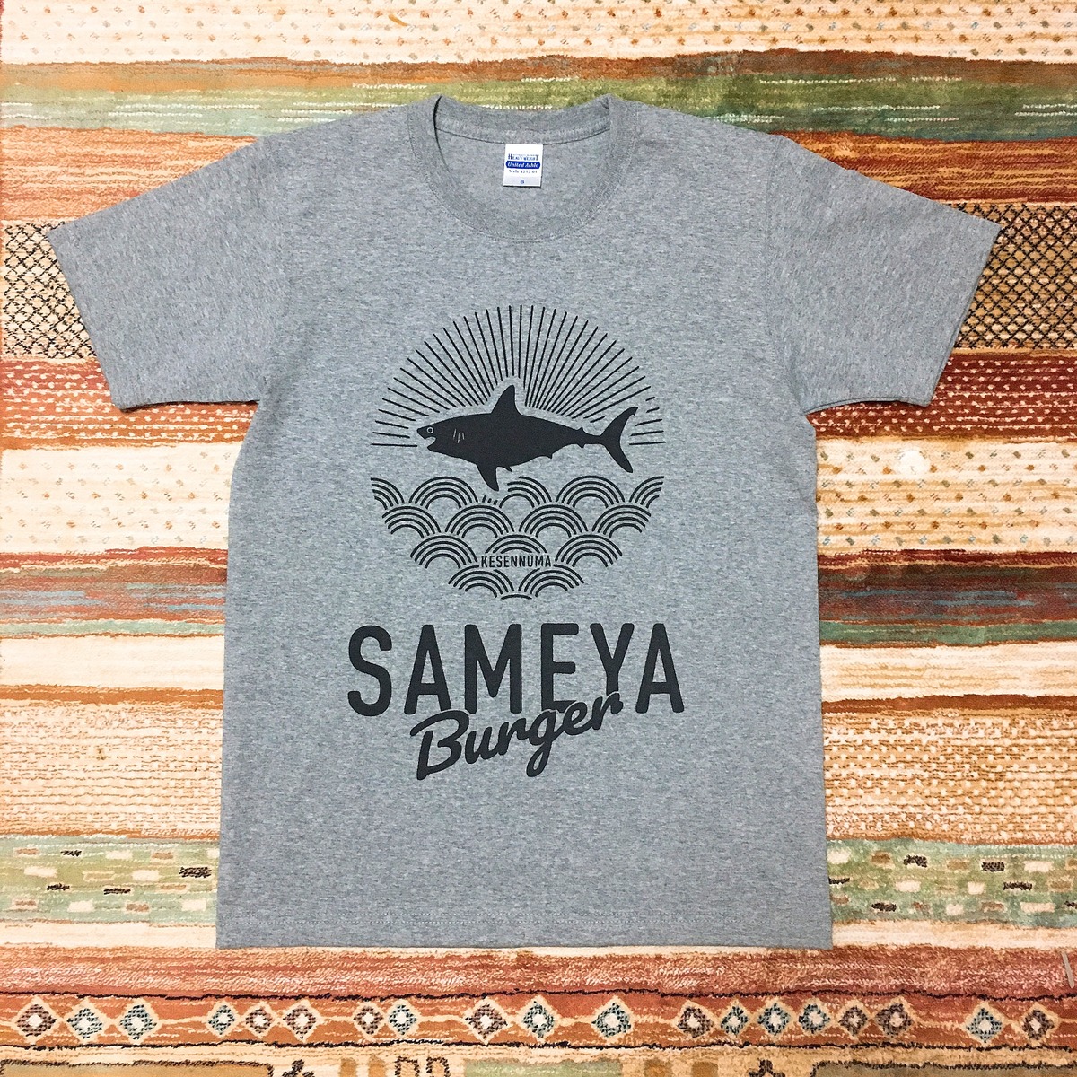 SAMEYA Tシャツ(ミックスグレー×スミ文字) | SAMEYA