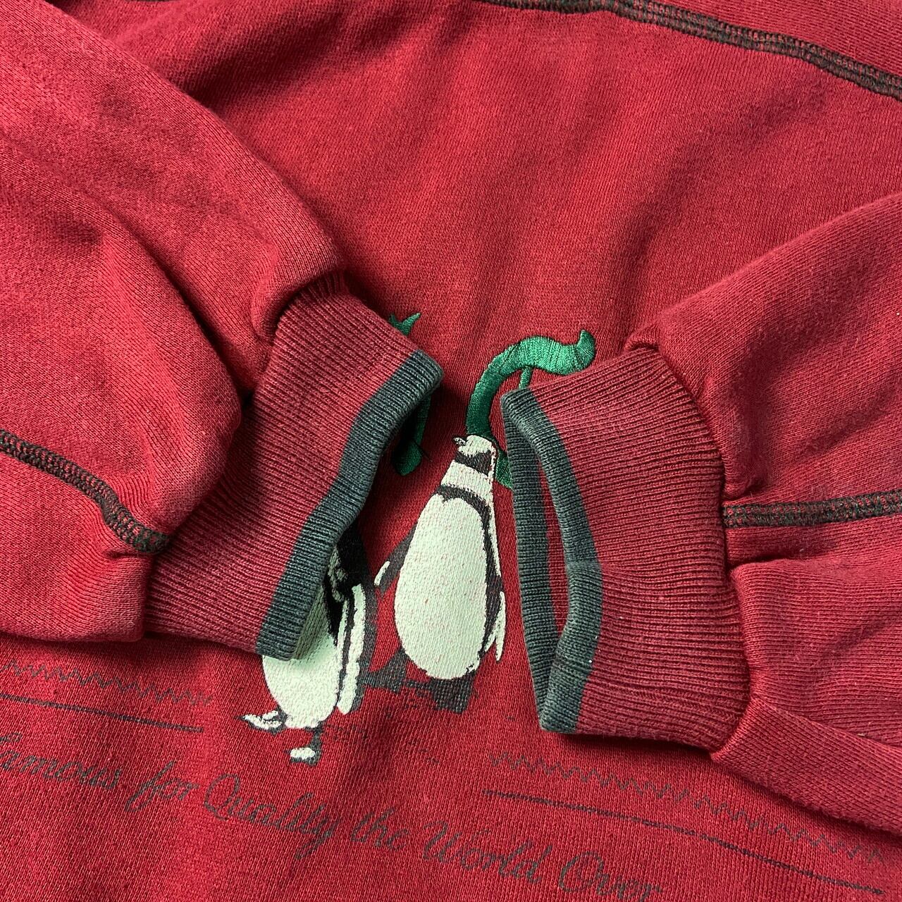 90年代 KOWLOON LINE ユーロ ペンギン アニマル プリント 刺繍 スウェットシャツ メンズ2XL相当 古着 90s ヴィンテージ ...