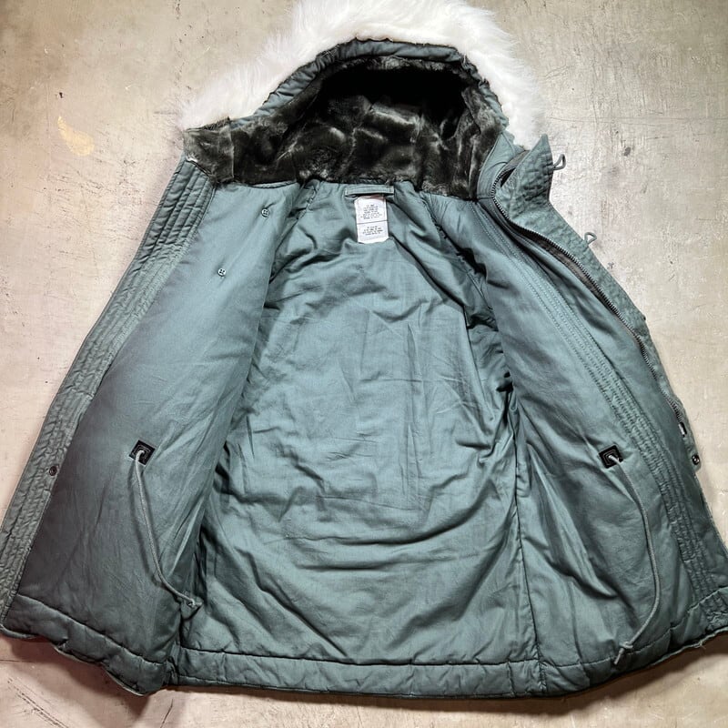 90's U.S.AIR FORCE TYPE N-3B フライトジャケット DLA100-90-C-0383 GREENBRIER INDUSTRIES ミントコンディション アクリルファー ...