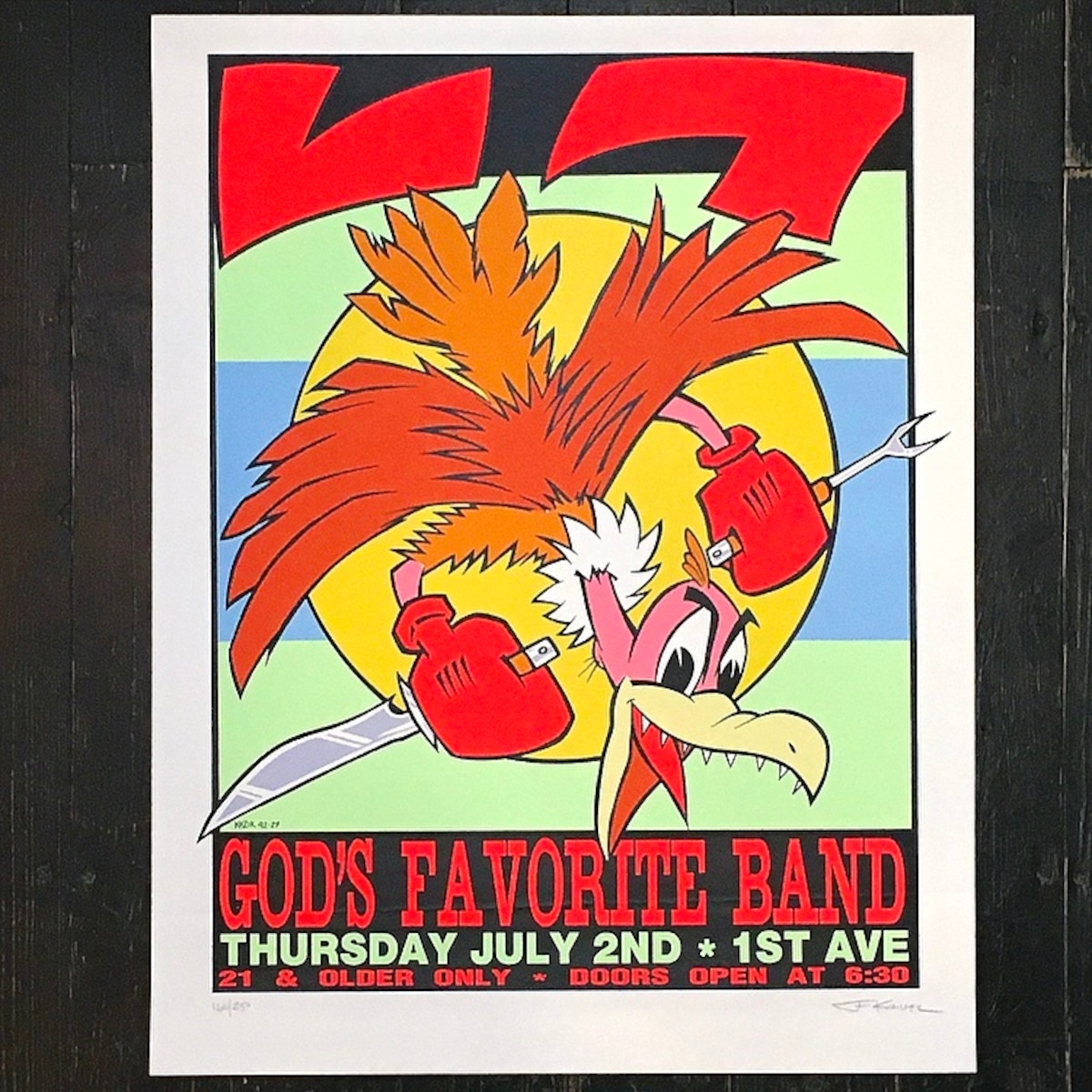 90's / Frank Kozik / L7 & God's Favorite Band 1992 Concert Poster | ASCENT