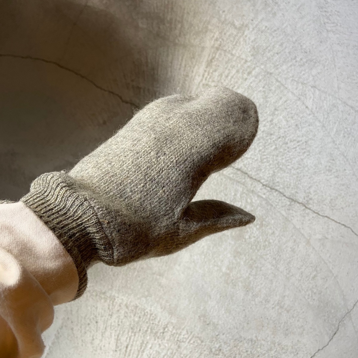【dead stock】Swedish military wool mitten glove | N.vintage