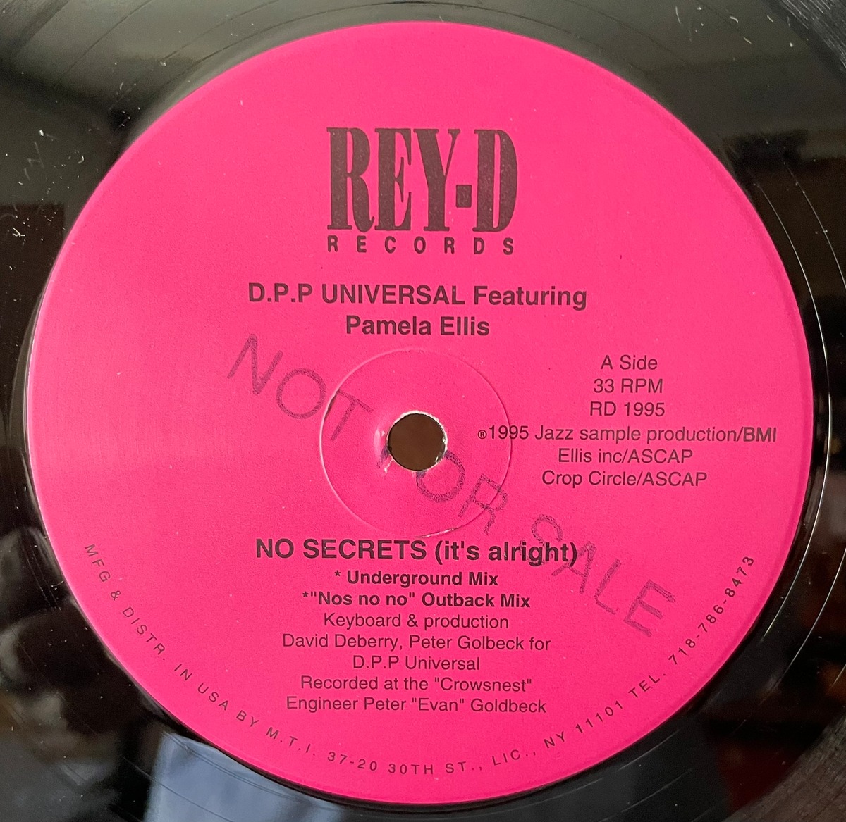 D.P.P. Universal Feat. Pamela Ellis "No Secrets" 12" | EAD RECORD